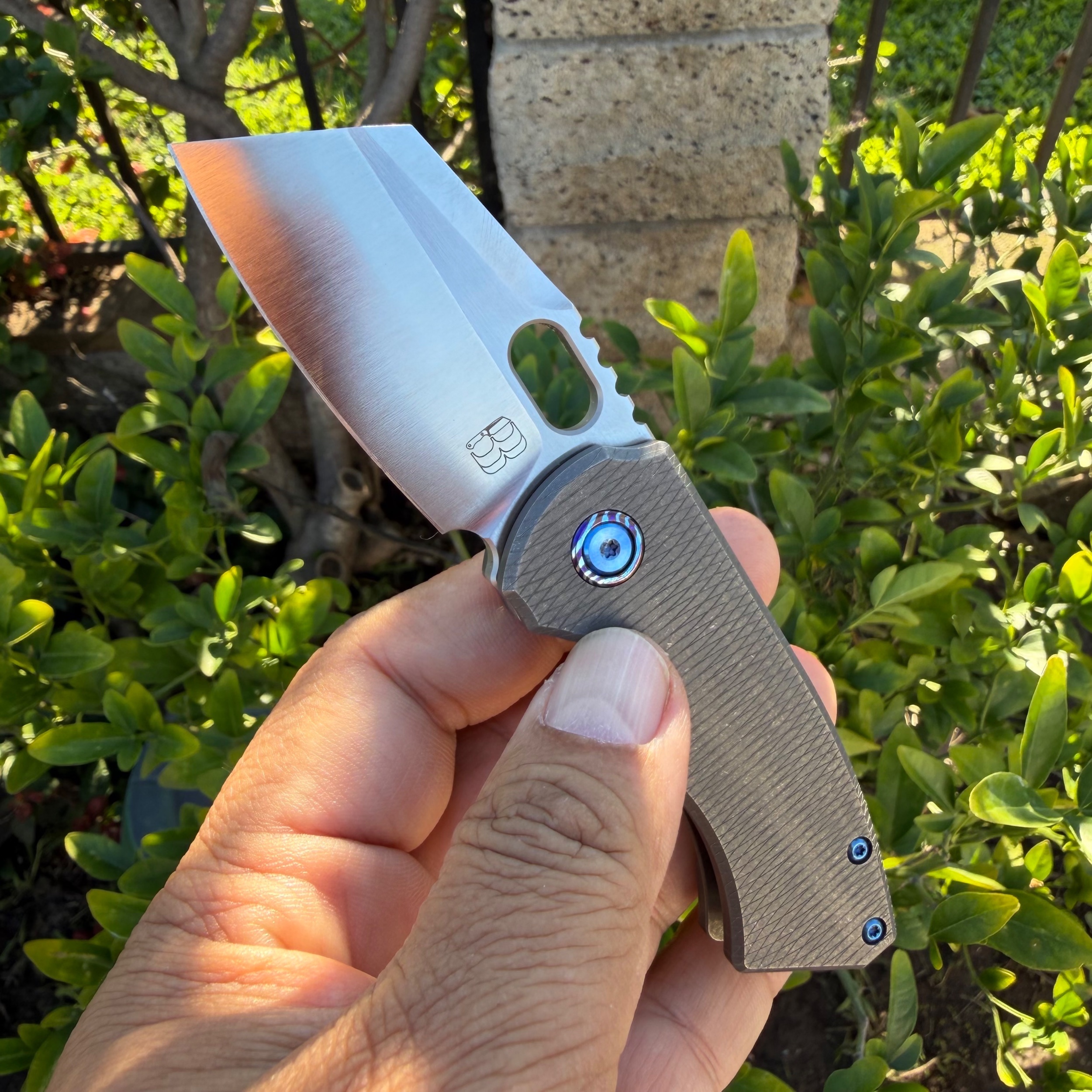 Bladebinge - 🔥🔥 Berg Blades Slim Mini Cleaver Milled Titanium Timascus ...