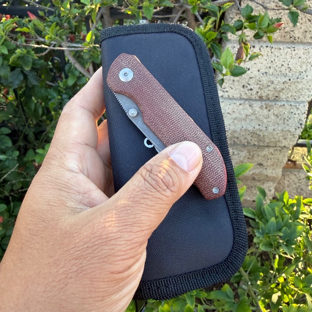 Bladebinge - 🔥🔥 Urban EDC Micro Shrike Knife Folder Brown Micarta M390 ...