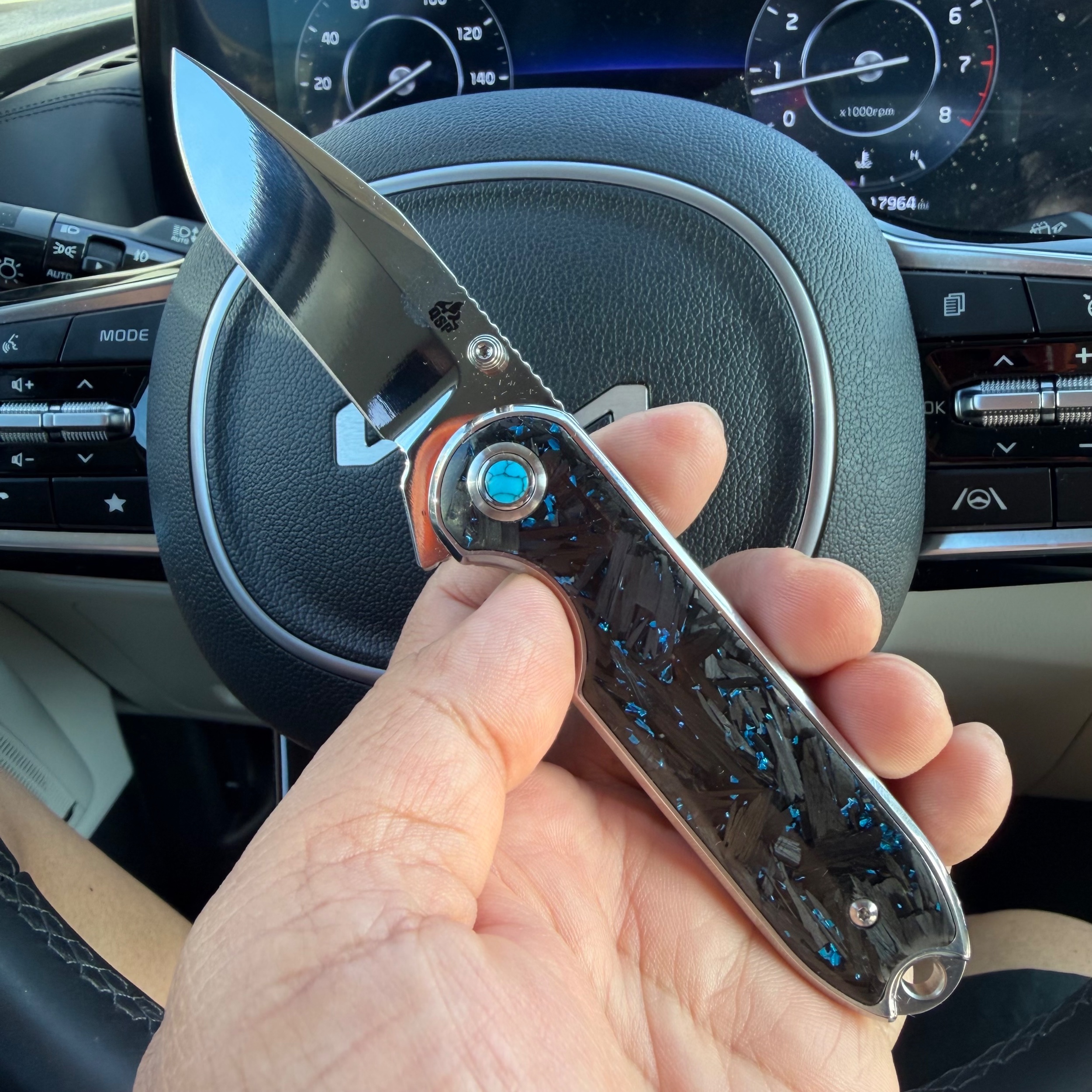 Bladebinge - 🌶️🌶️ QSP Knife Nebula Linerlock Shredded Carbon Folding ...
