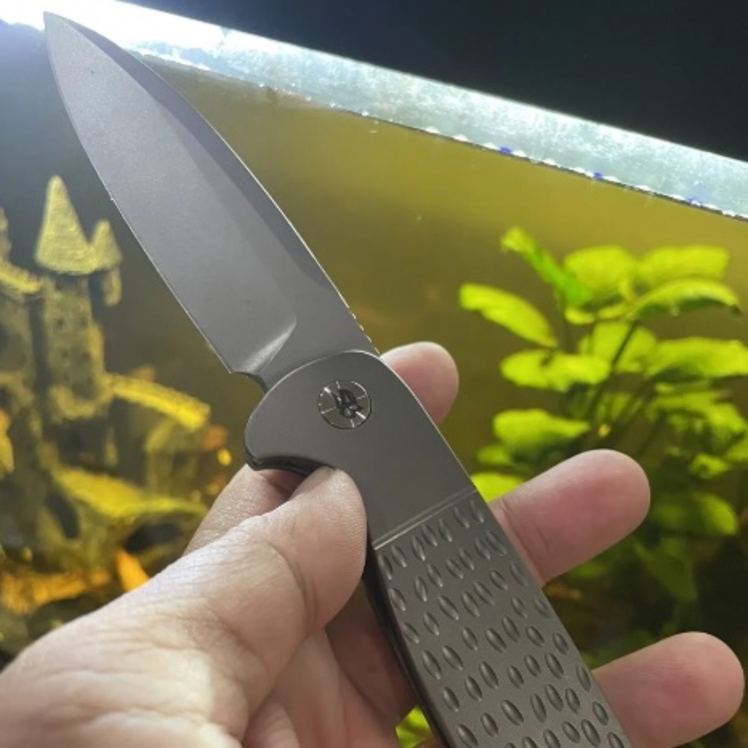 Bladebinge - Jim Skelton Tuya Caladan Jigged Titanium Knife S90V Folder