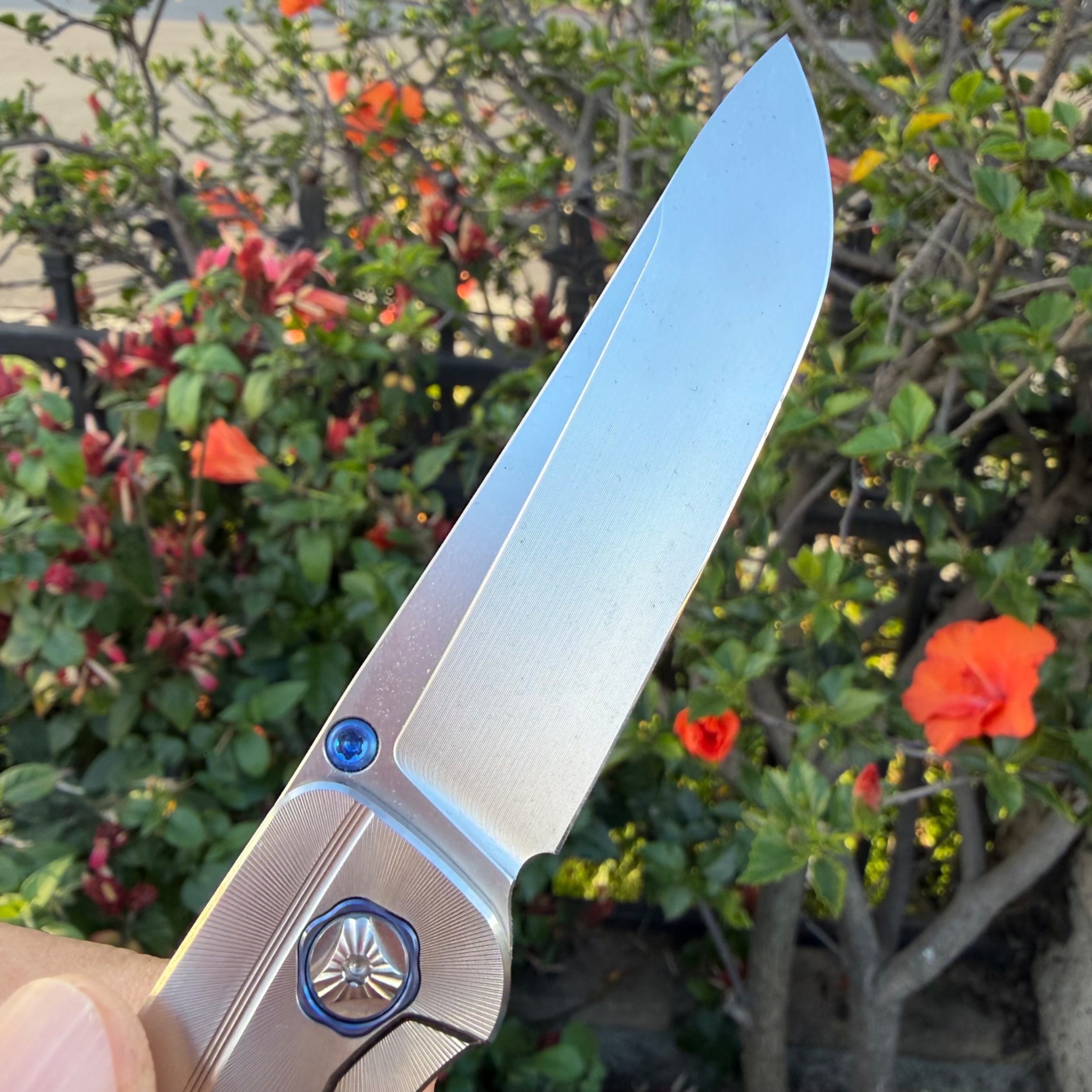 Bladebinge - 🔥🔥 Rob Johnson Cypress V3 Knife Custom Vanax ZirBlasted Radial Titanium Knife🔥🔥🥷👍👊