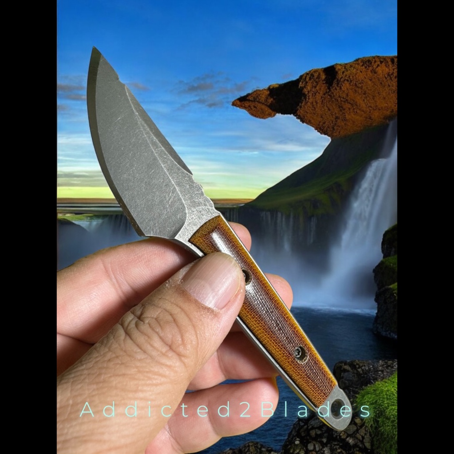 Bladebinge - 🔥🔥 Old Dominion Fixed Custom Knife 2.0 EDC Vintage Micarta COA Sheath CPM 3V🔥🔥🥷🙏🤙