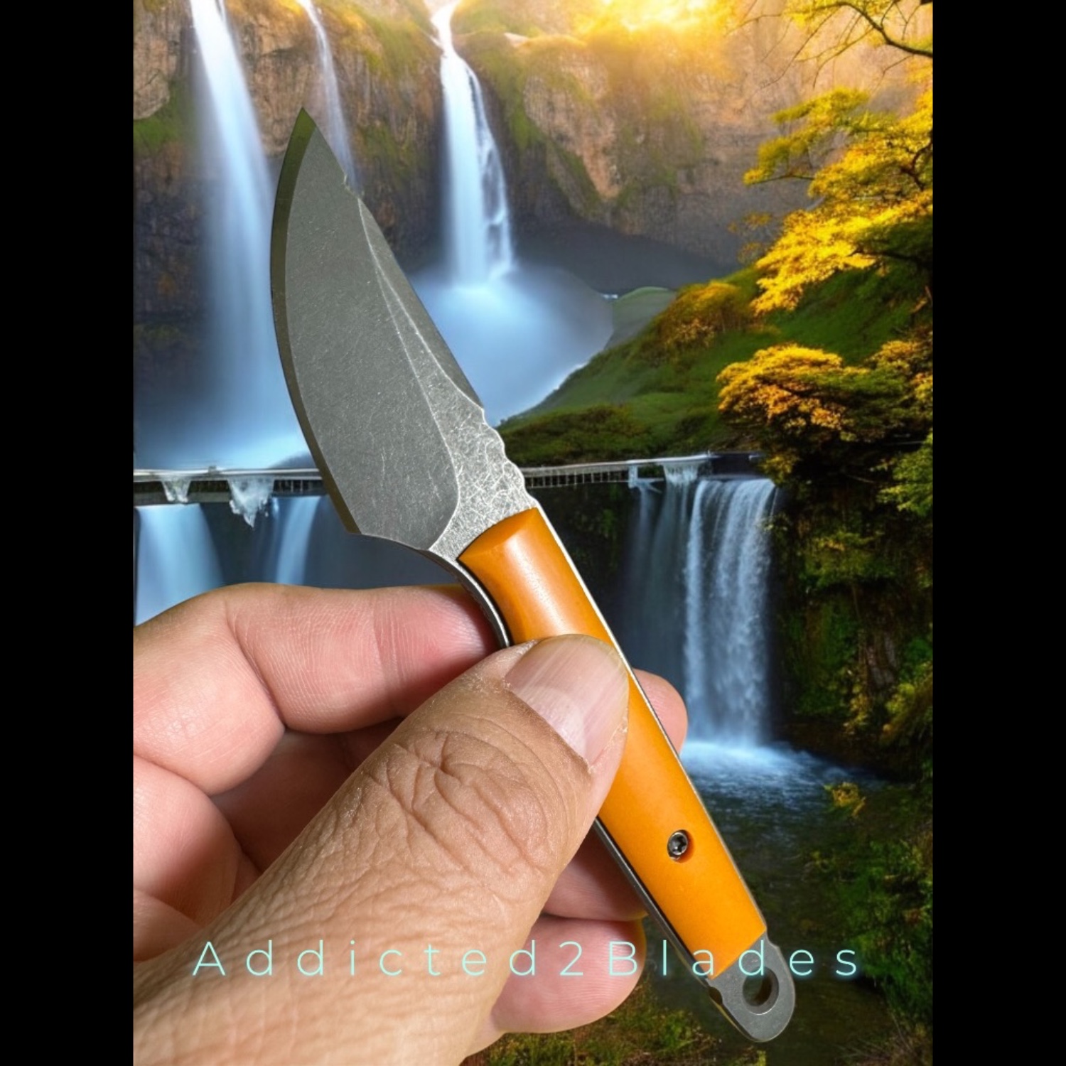 Bladebinge - 🔥🔥 Old Dominion Fixed Custom Knife 2.0 EDC Cheddar Paper Micarta COA Sheath CPM 3V🔥 ...