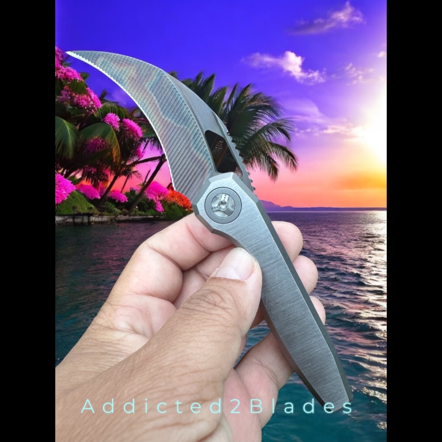 Bladebinge - 🔥🔥 Oden Mini Ripper Titanium Custom USA Knife Magnacut ...