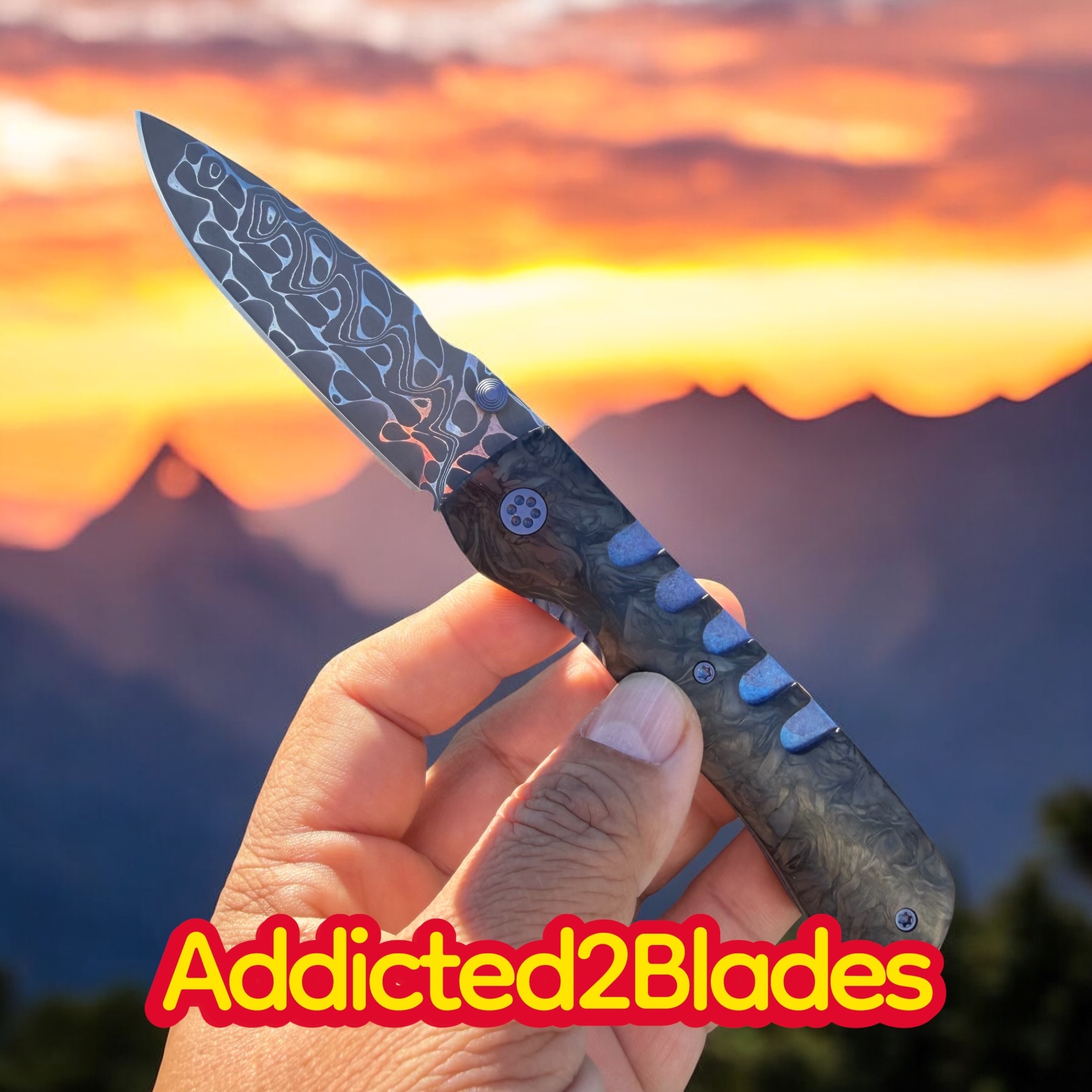 Bladebinge - 🔥🔥 KC Gray Custom Knives Honey Creeper Damascus Blade ...