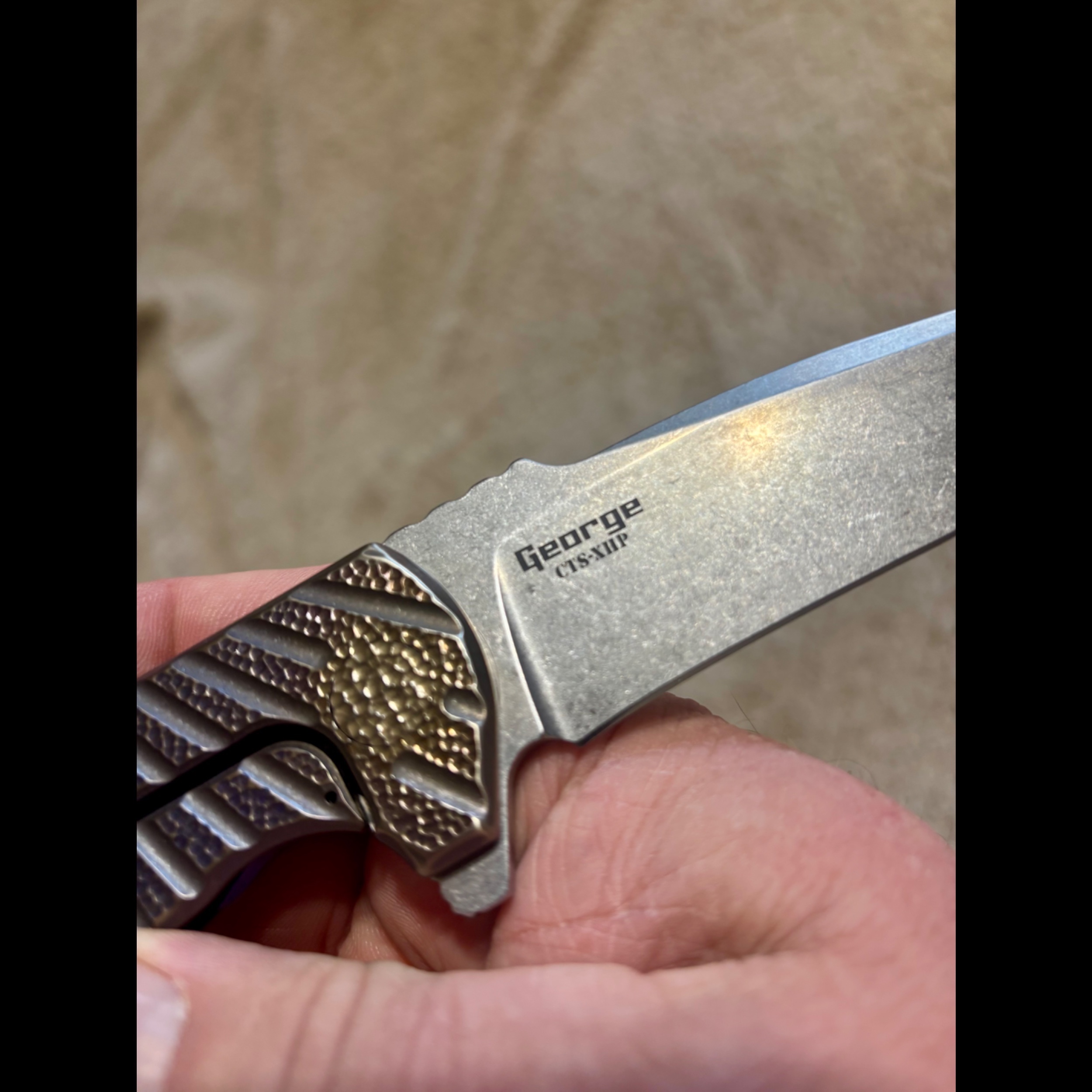 Bladebinge - Les George Wilson Combat Eagle Two Tone Blue To Bronze Fade