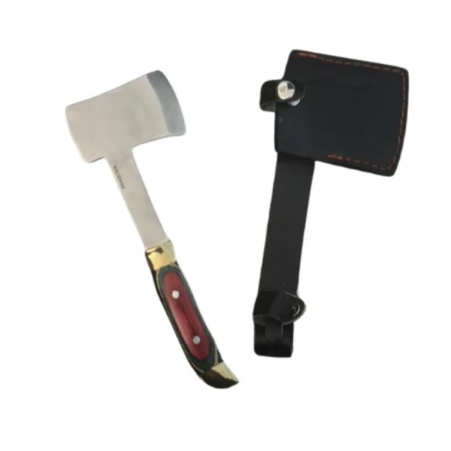 Bladebinge - Mini Hand Axe – 9" Stainless Steel with Red Wood Handle ...
