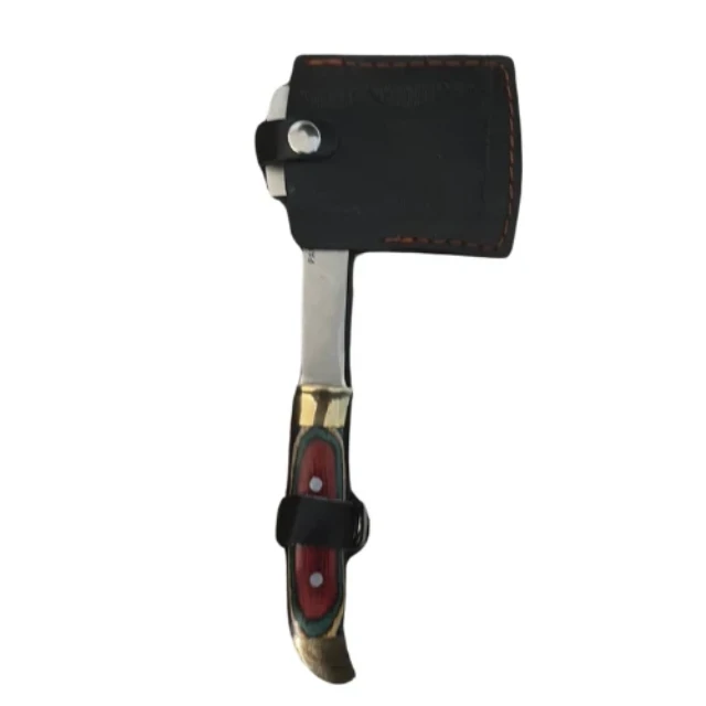 Bladebinge - Mini Hand Axe – 9" Stainless Steel with Red Wood Handle ...