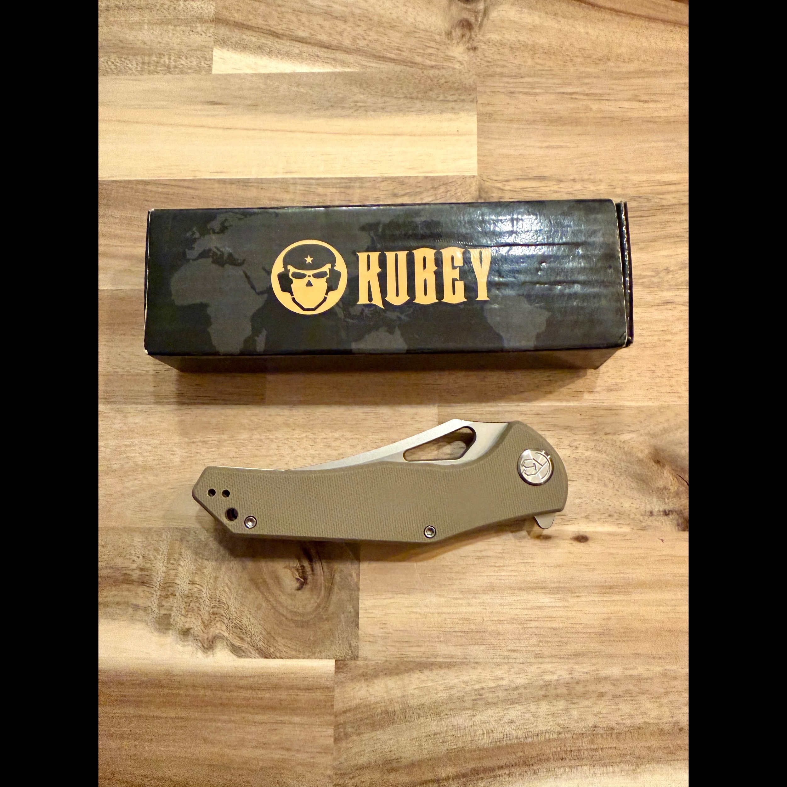 Bladebinge - PRICE REDUCED!!! Kubey Phemius D2 Steel with Tan G-10 ...