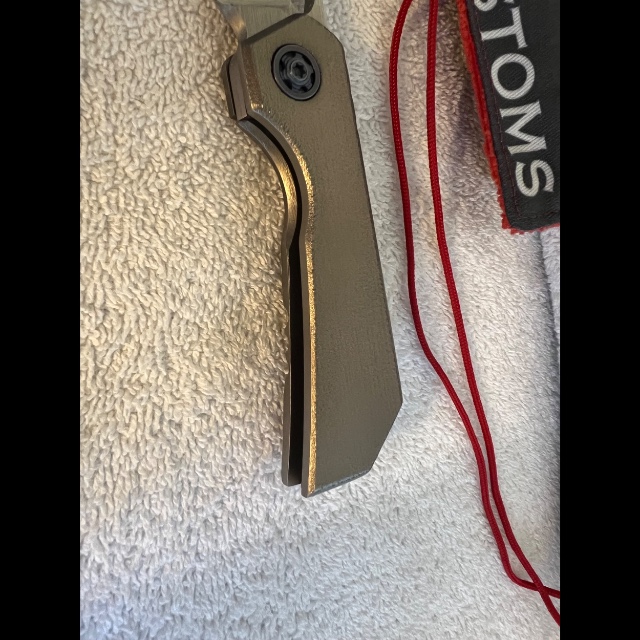 Bladebinge - Oden Custom Knives Sine Orange Peeled Titanium Folder 3.2 ...