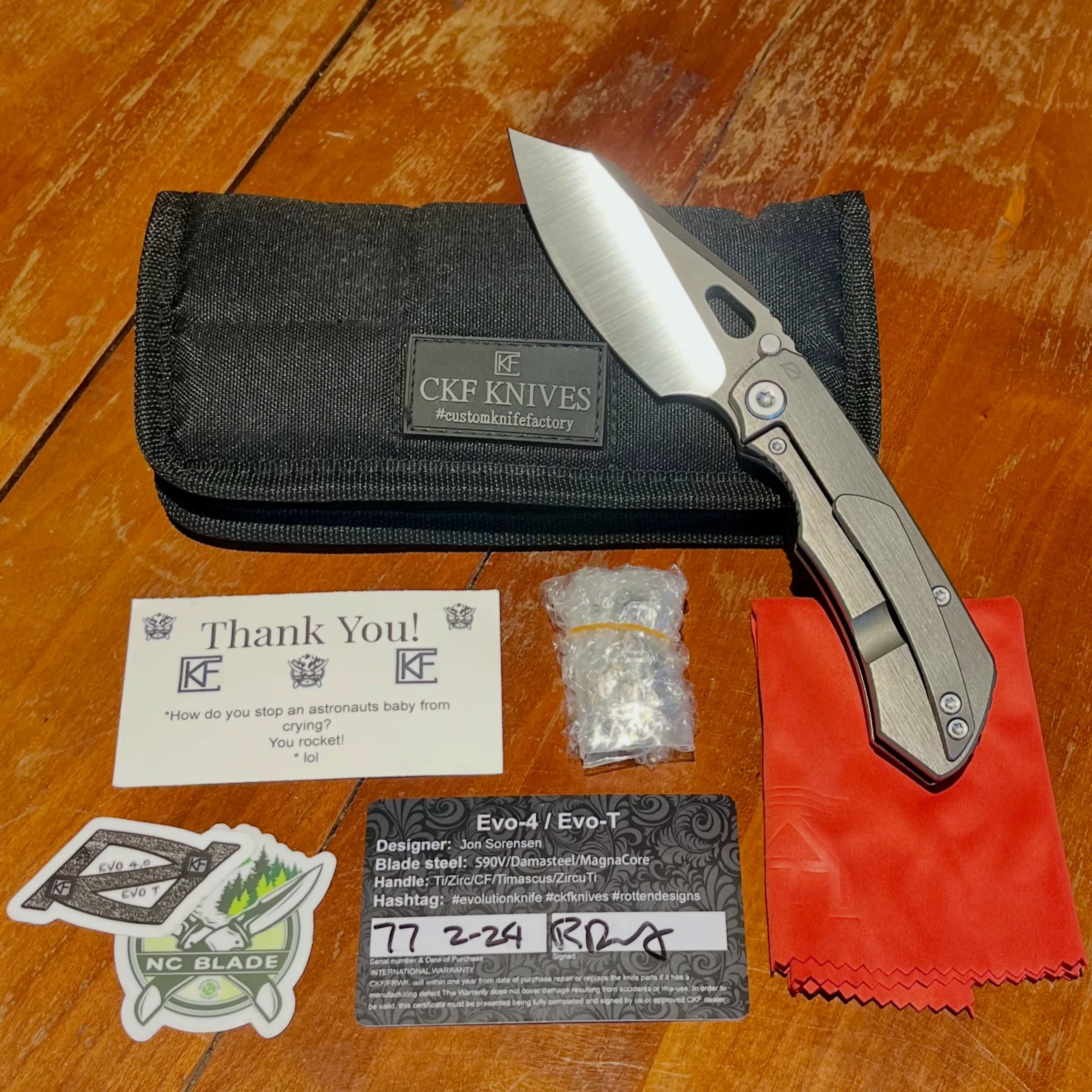 Bladebinge - CKF - Custom Knife Factory - Evo 4 - LEFTY