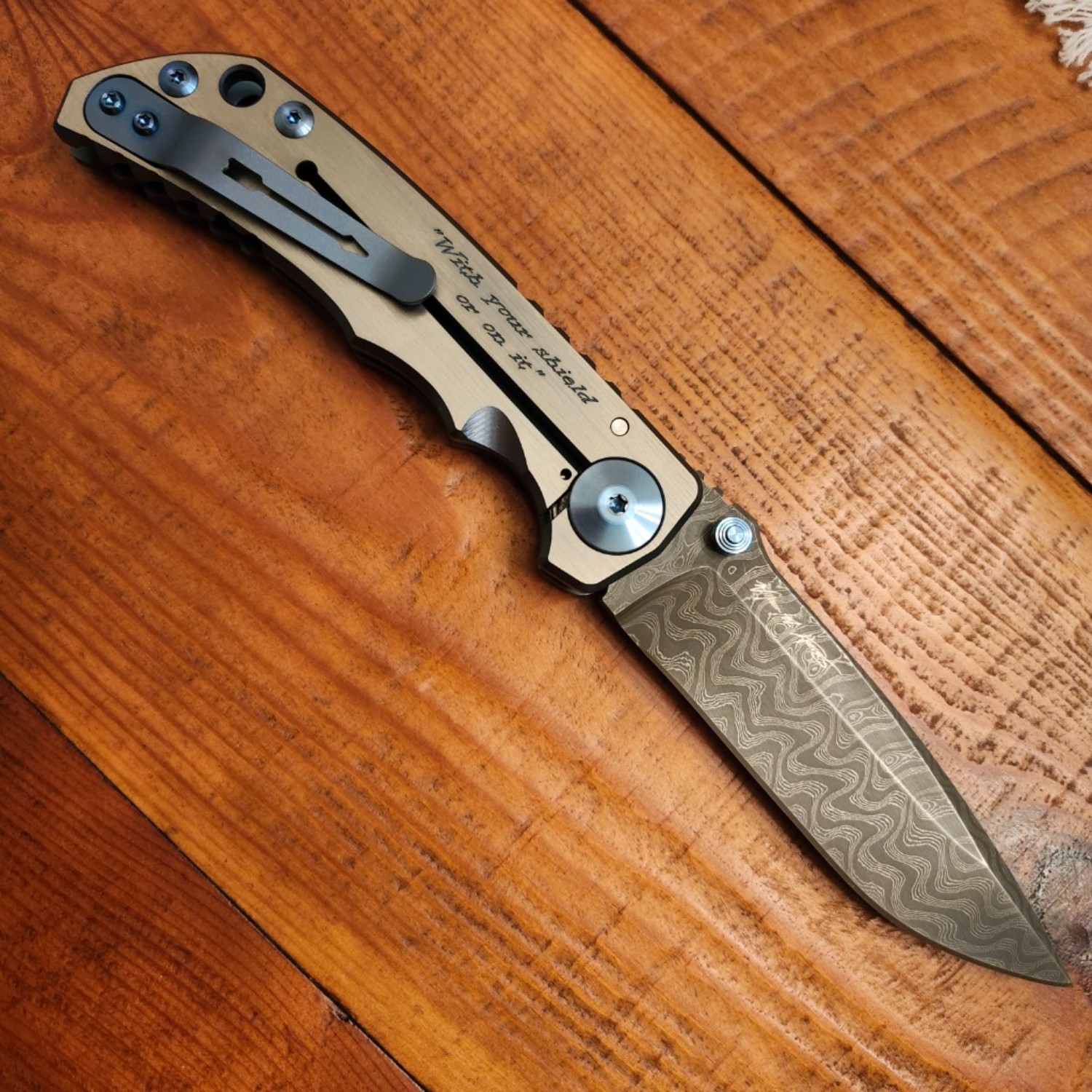 Bladebinge - Spartan Blades Harsey Custom Knife - Spartan Shield w ...