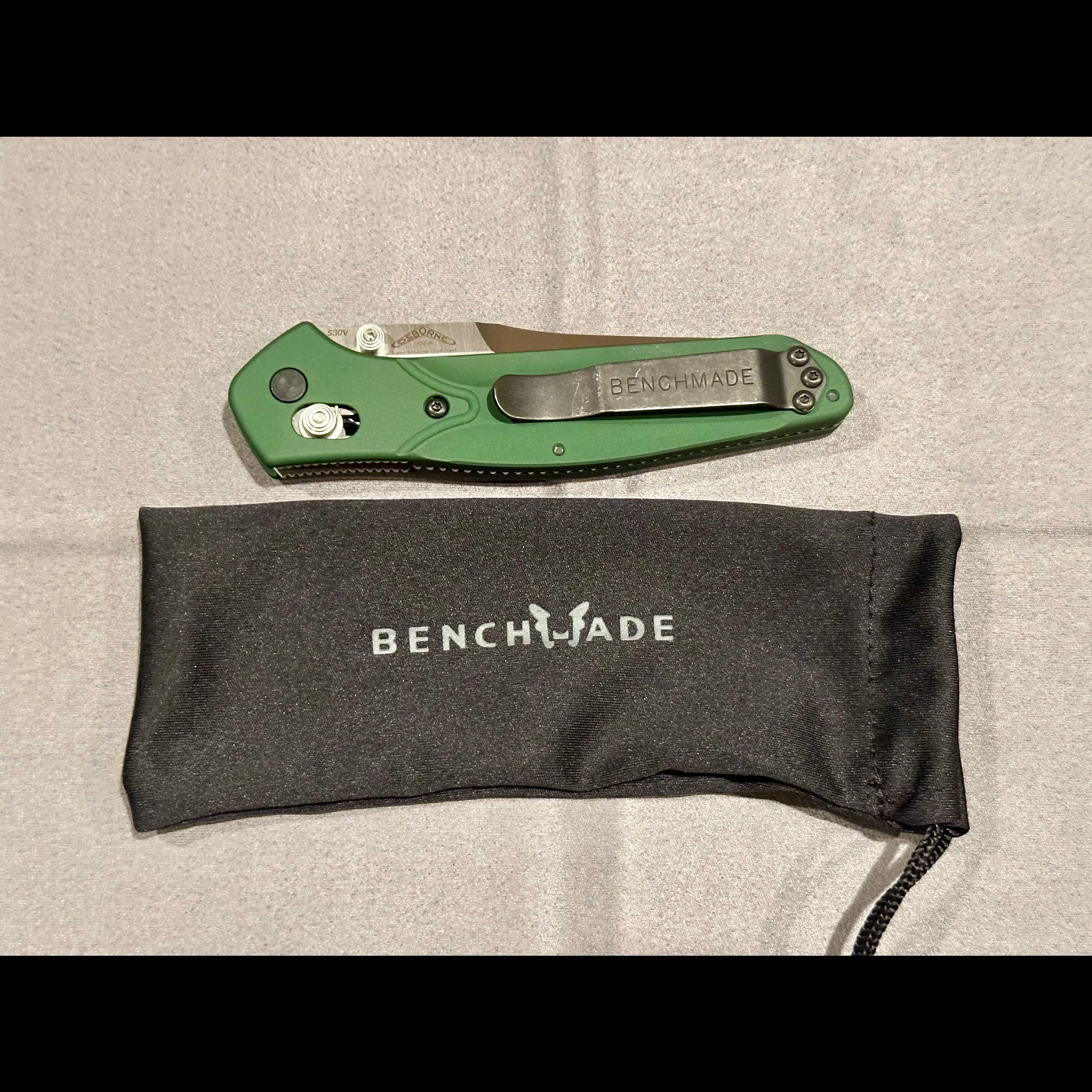 Bladebinge - Benchmade 940 Osborne AXIS Lock Knife Green (3.4" Satin)