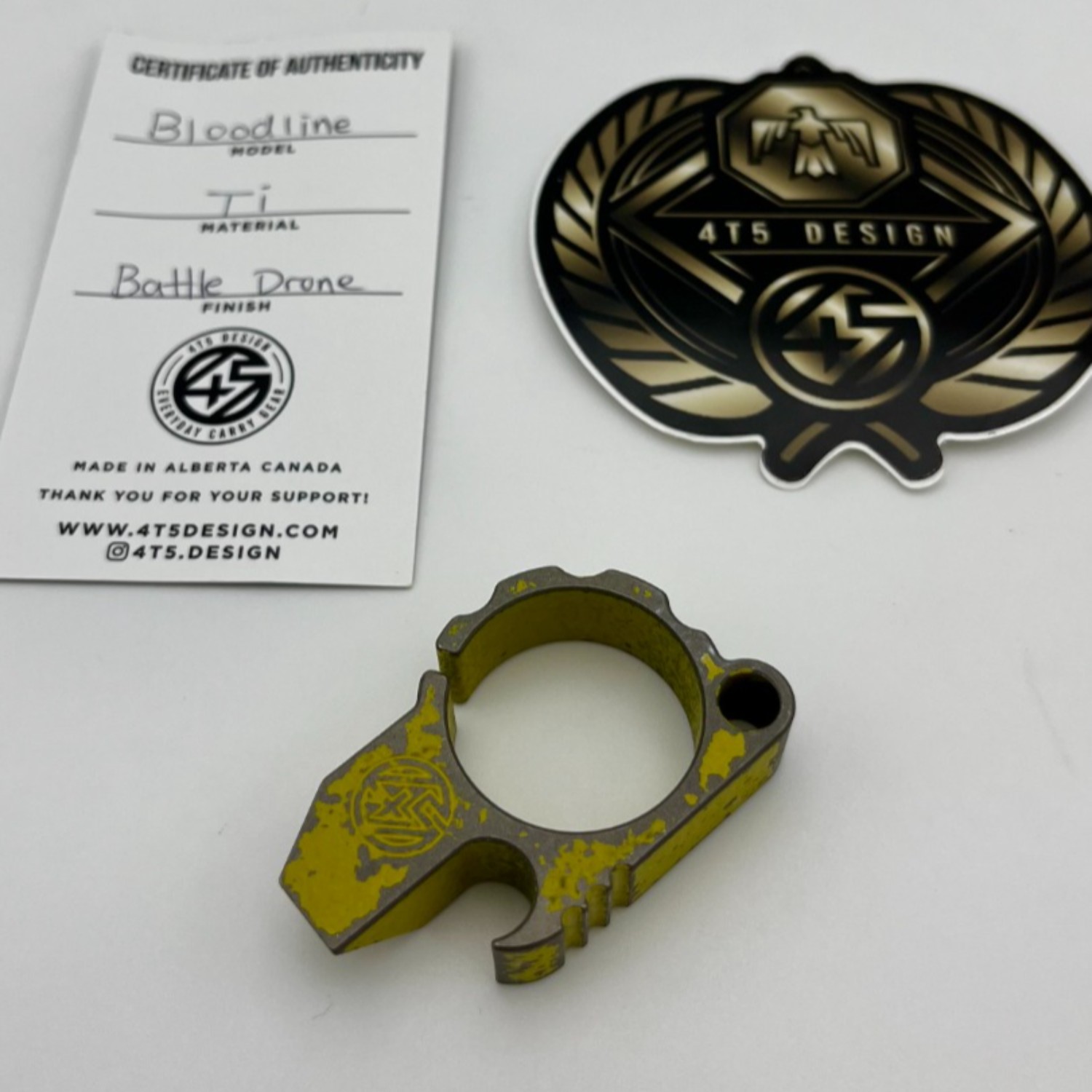 Bladebinge - 4T5 Design Titanium Battle Drone Bloodline Bottle Opener