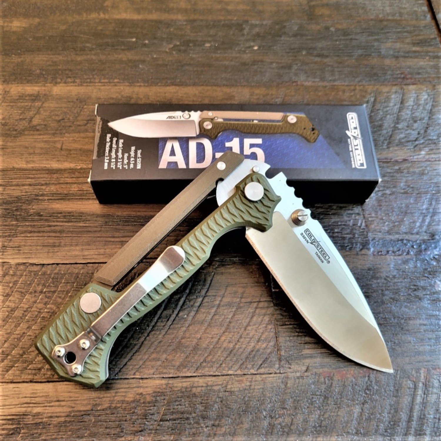 Bladebinge - Cold Steel AD-15 Folding Knife, Scorpion Lock, CPM S35VN ...