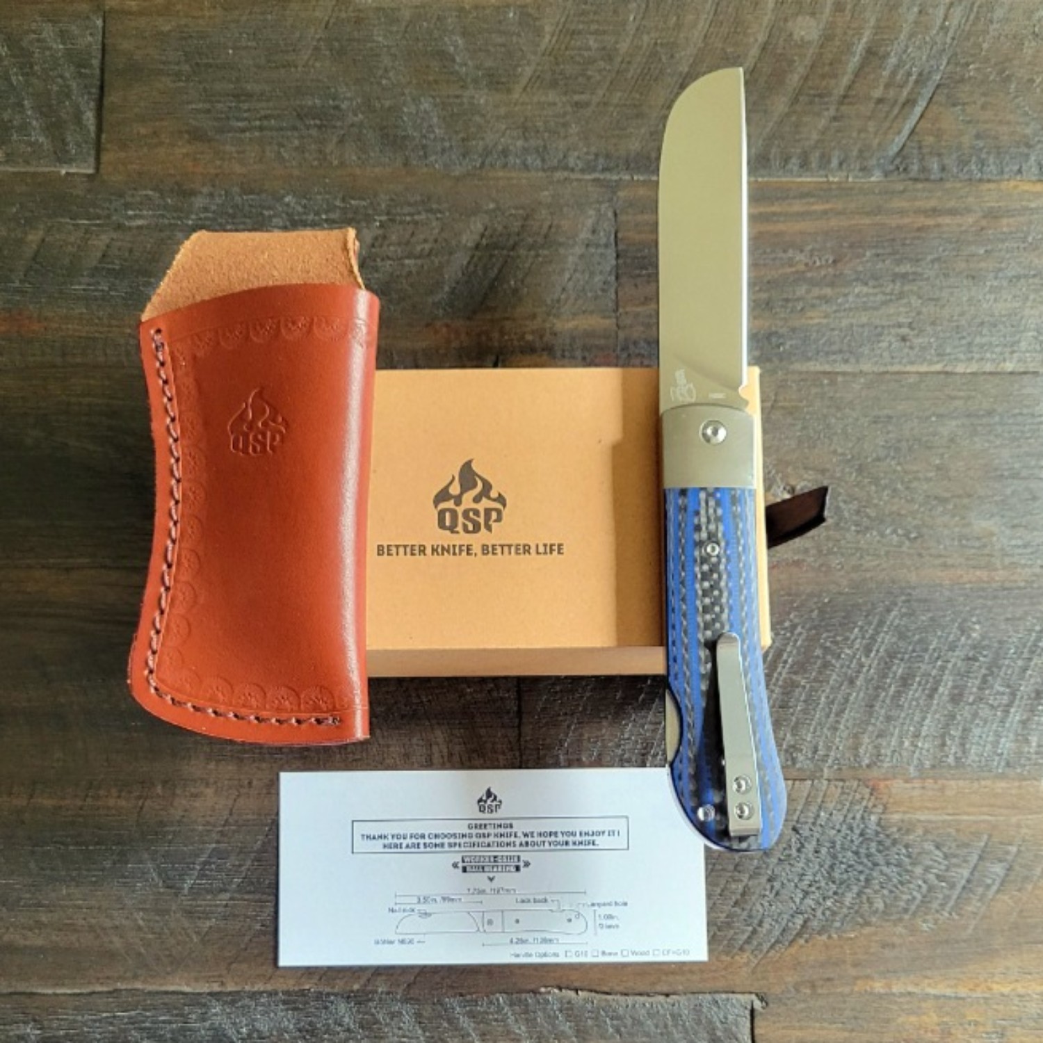 Bladebinge - QSP Worker QS128-D Model, Lock Back Pocket Knife, Böhler ...