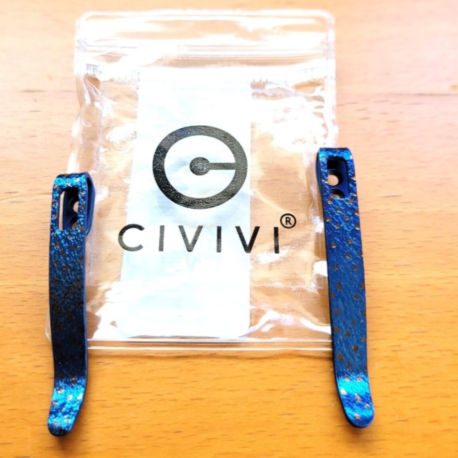 Bladebinge - CIVIVI Flamed Titanium 2 Pocket Clips one is 50mm & the ...
