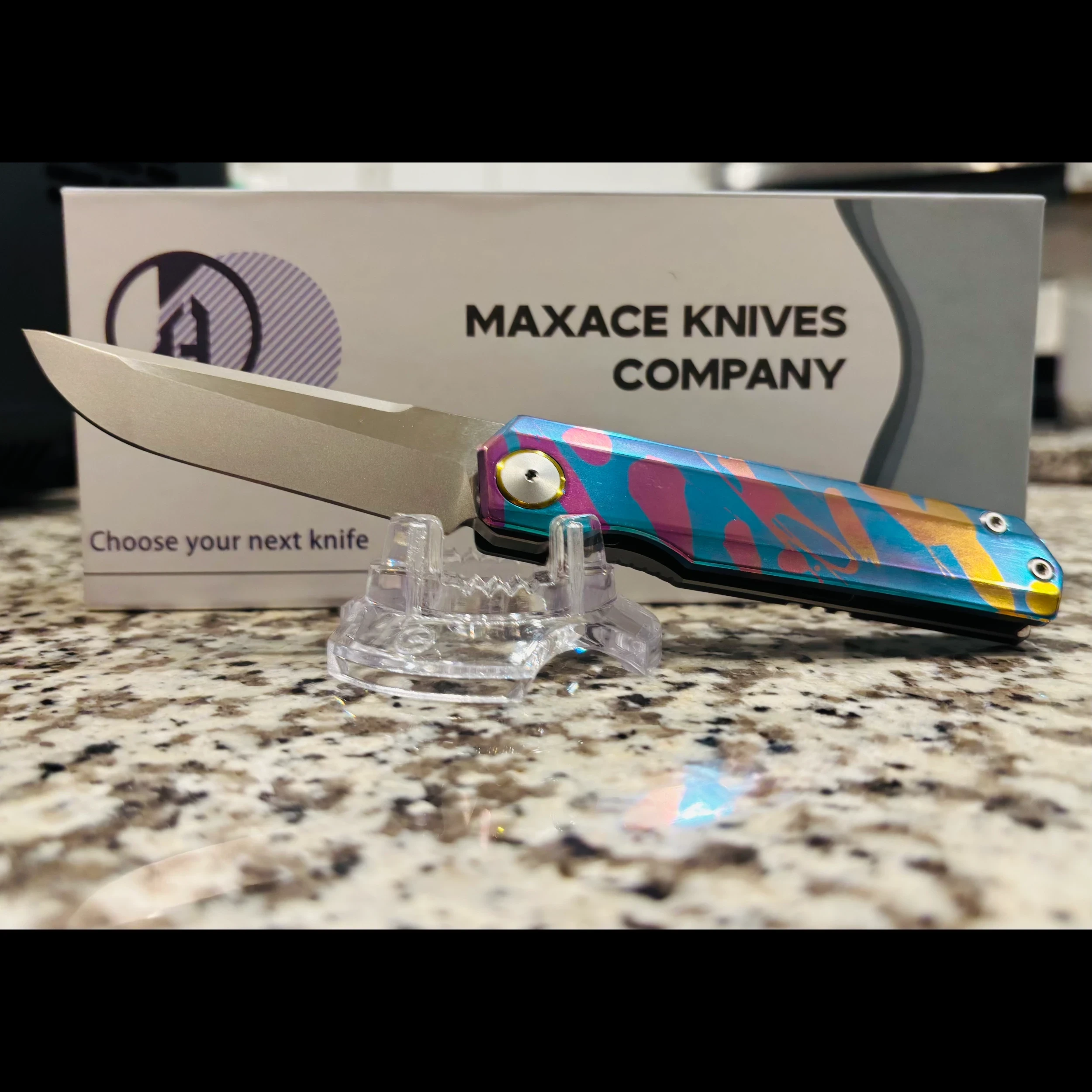 Bladebinge - 🔥 Maxace Baby Raccoon Dog – Titanium w/ Custom "Splatter ...