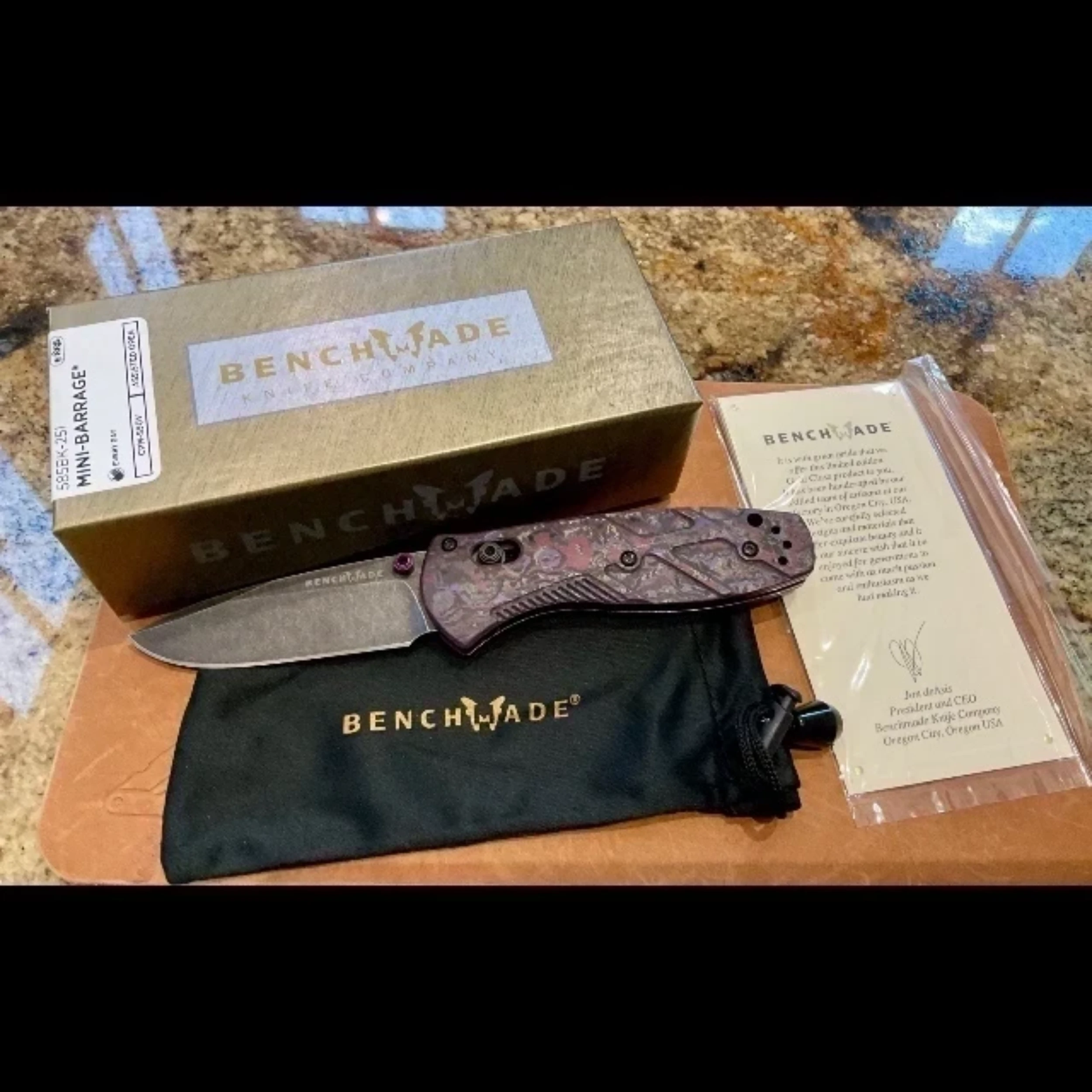 Bladebinge - Benchmade Gold Class Mini Barrage