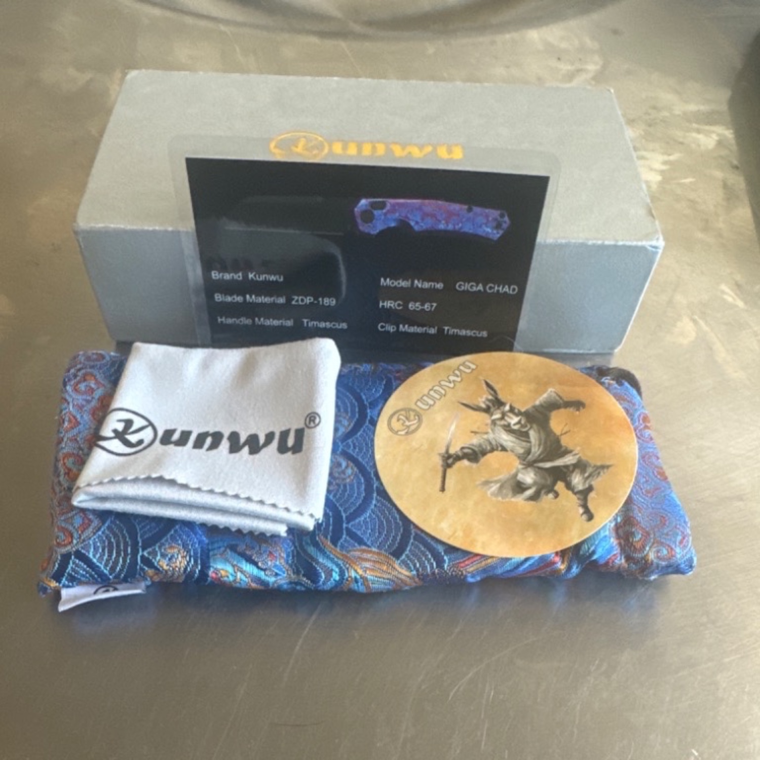 Bladebinge - KUNWU GIGA CHAD GIGACHAD DLC MIRROR POLISH TIMASCUS BNIB ...