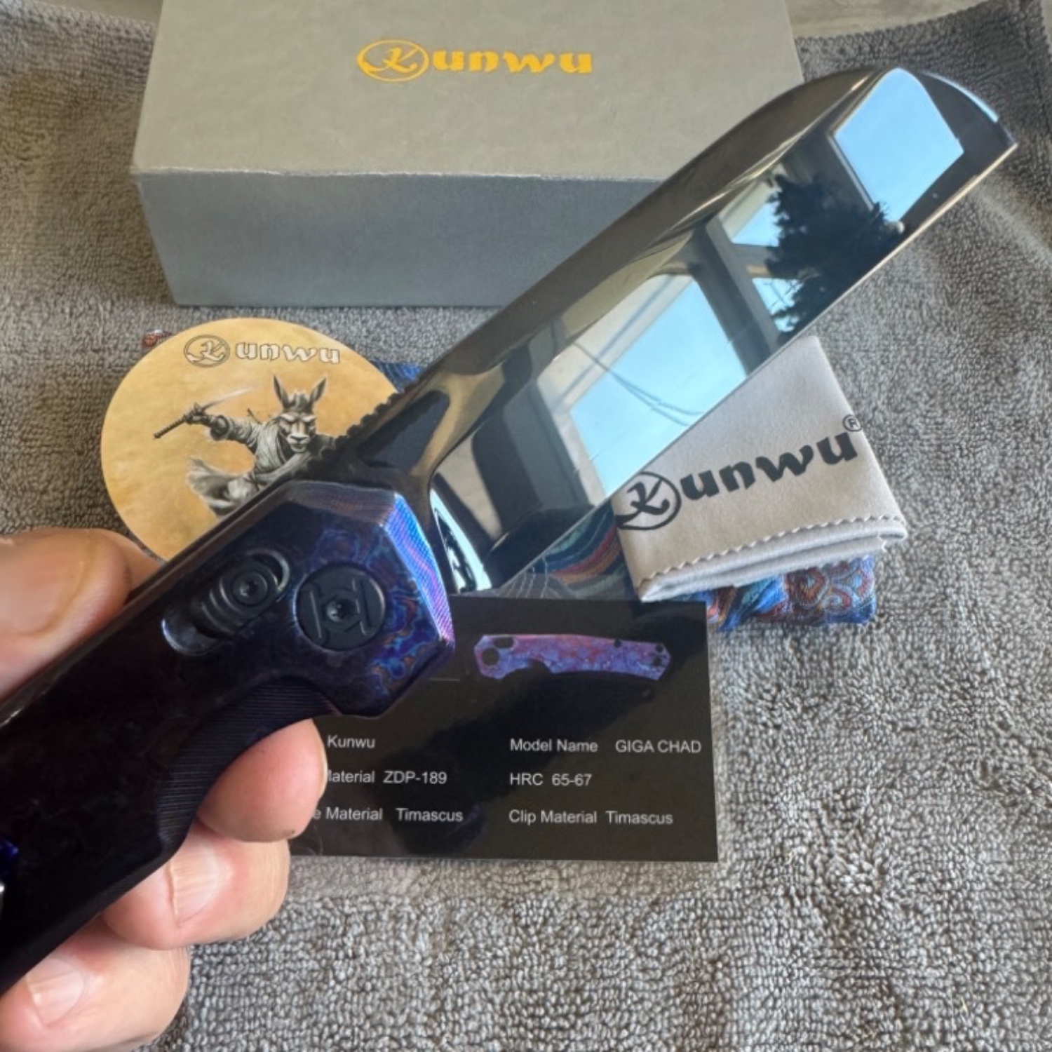 Bladebinge - KUNWU GIGA CHAD GIGACHAD DLC MIRROR POLISH TIMASCUS BNIB ...