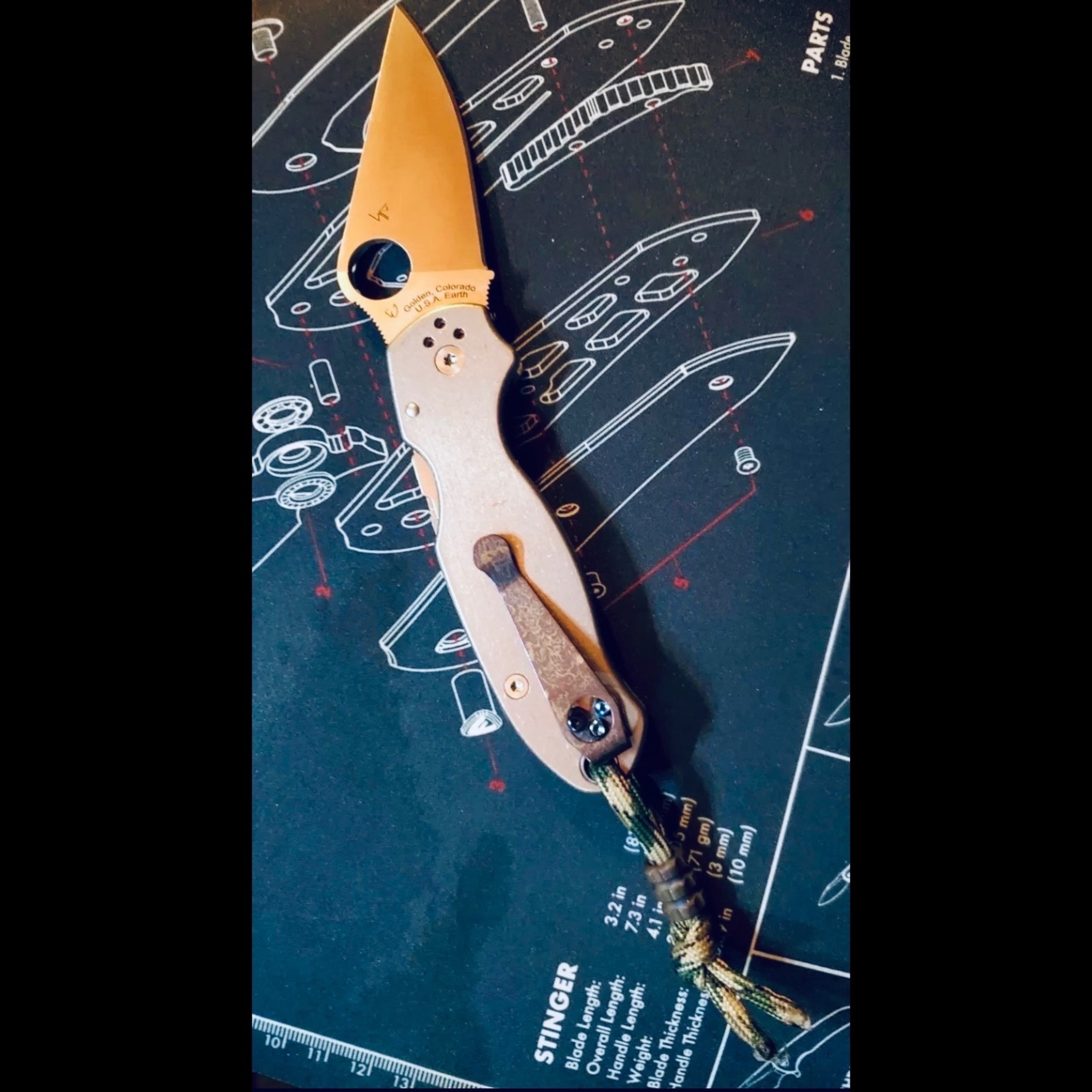 Bladebinge - Spyderco Para 3 C223GPDBL Titanium Scales S110V Blade ...