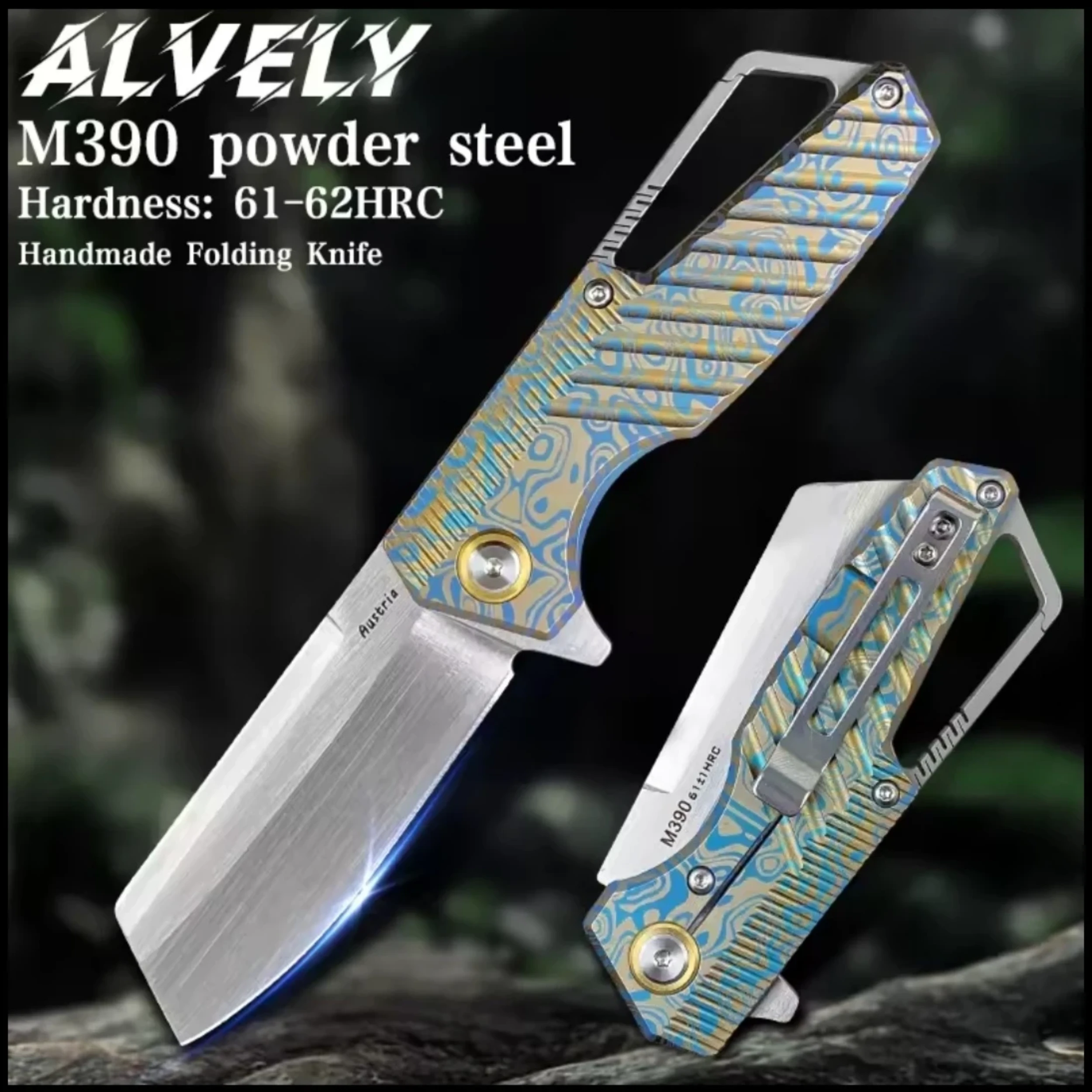 Bladebinge - Mini-Tank Pocket EDC Flipper w/ M390 Blade + Milled ...