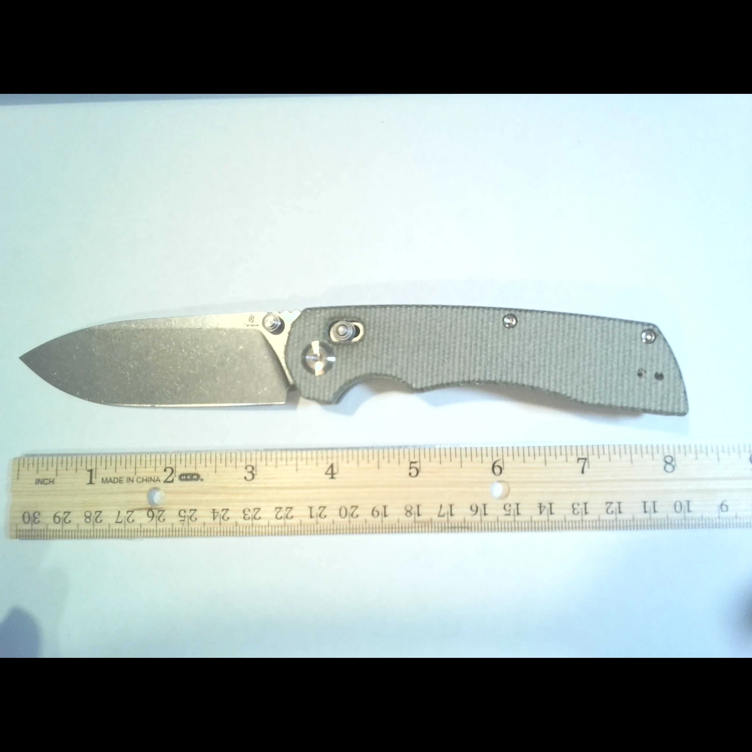 Bladebinge - TENABLE KRYO CROSS BAR LOCK GREEN MICARTA 3.58 ...