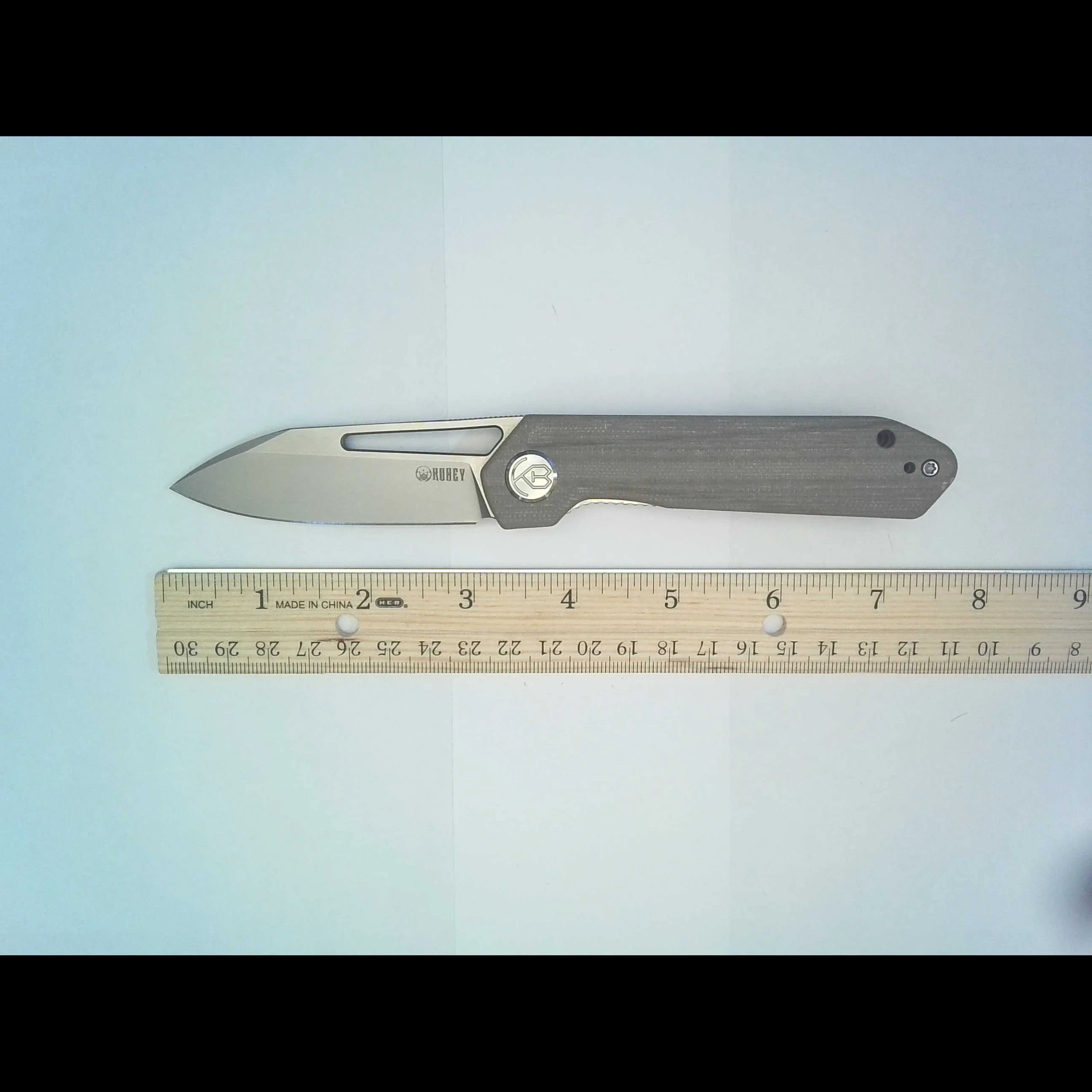 Bladebinge - KUBEY ROYAL. TAN G10 HANDLE 2.99’’ D2 PLAIN EDGE DARK ...