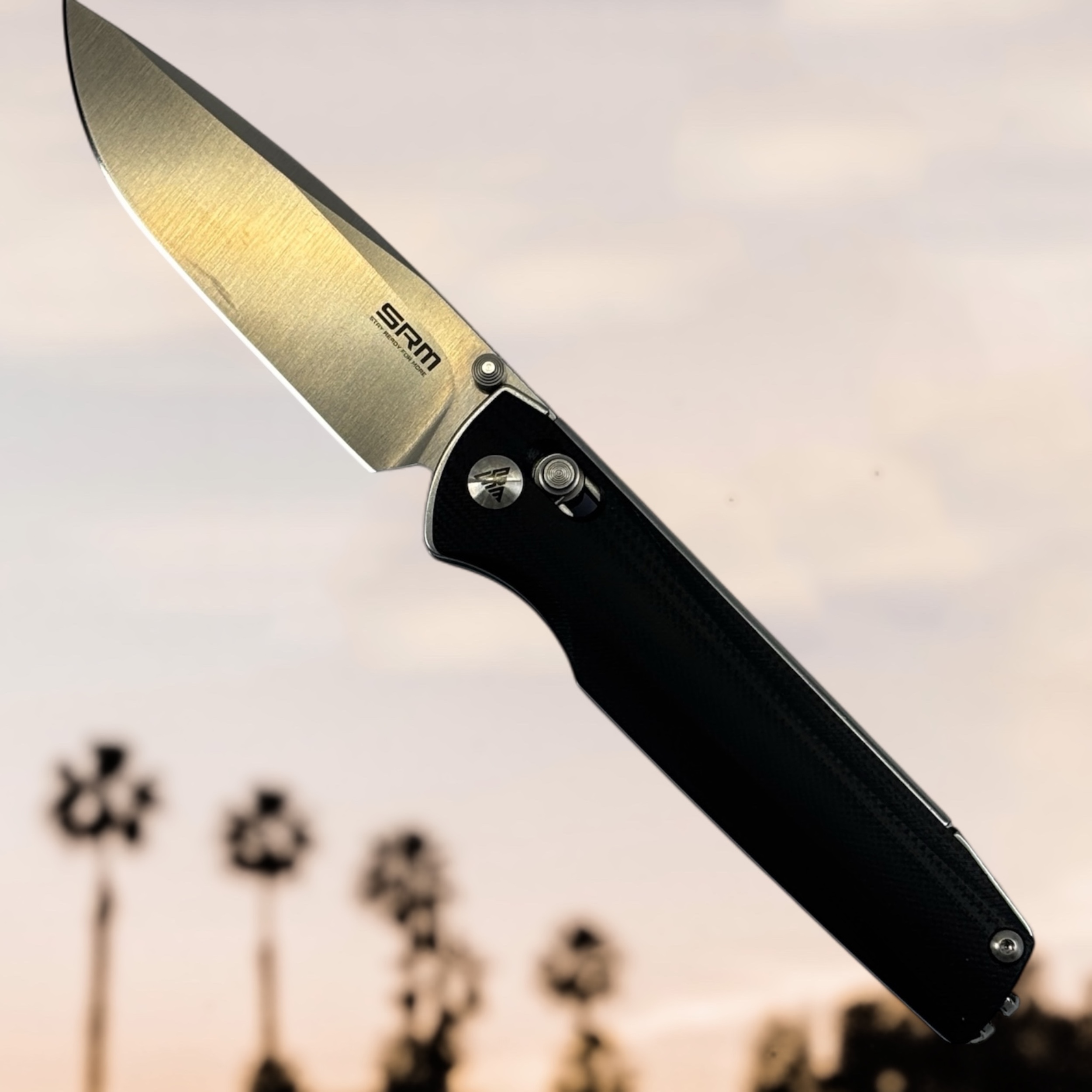 Bladebinge - SRM Terrier 258L-GB | 3.54” Brushed D2 Blade | Black G10 ...