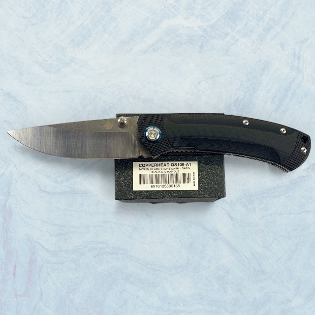 Bladebinge - QSP Copperhead QS109-A1 | 3.50" 14C28N Satin Drop Point ...