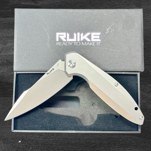 Bladebinge - Ruike P128-SF | 14C28N Drop Point Blade | Stainless Steel ...