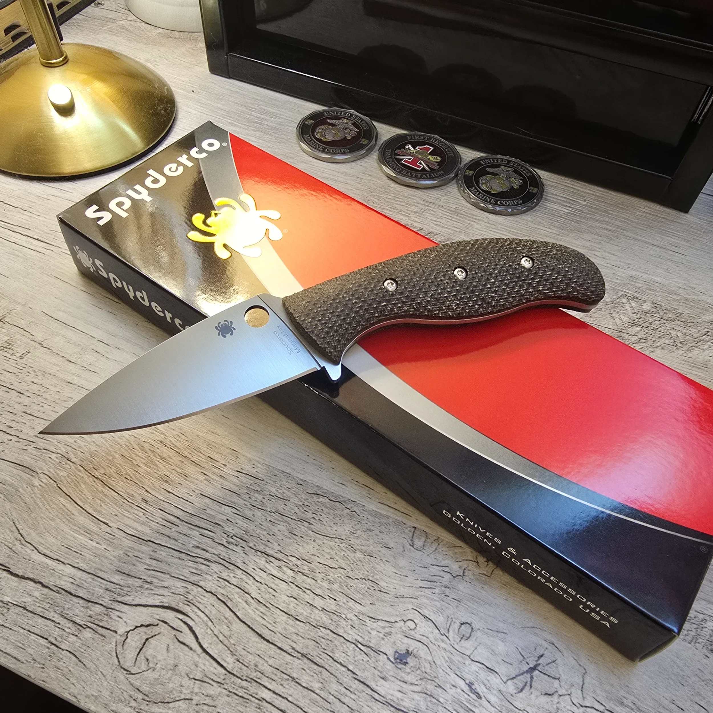 Bladebinge - Spyderco Mule MagnaMax micarta scales