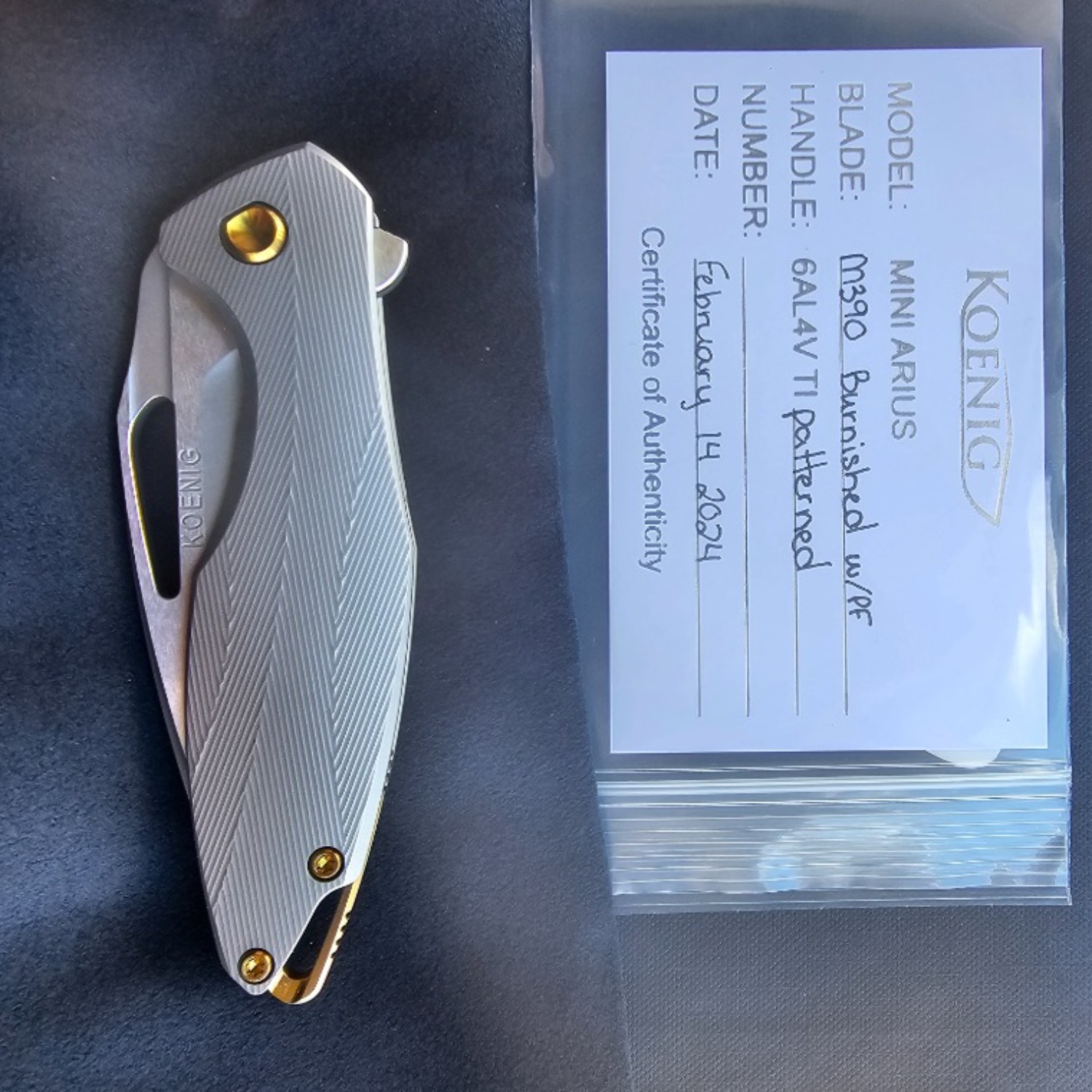 Bladebinge Koenig Knives Mini Arius
