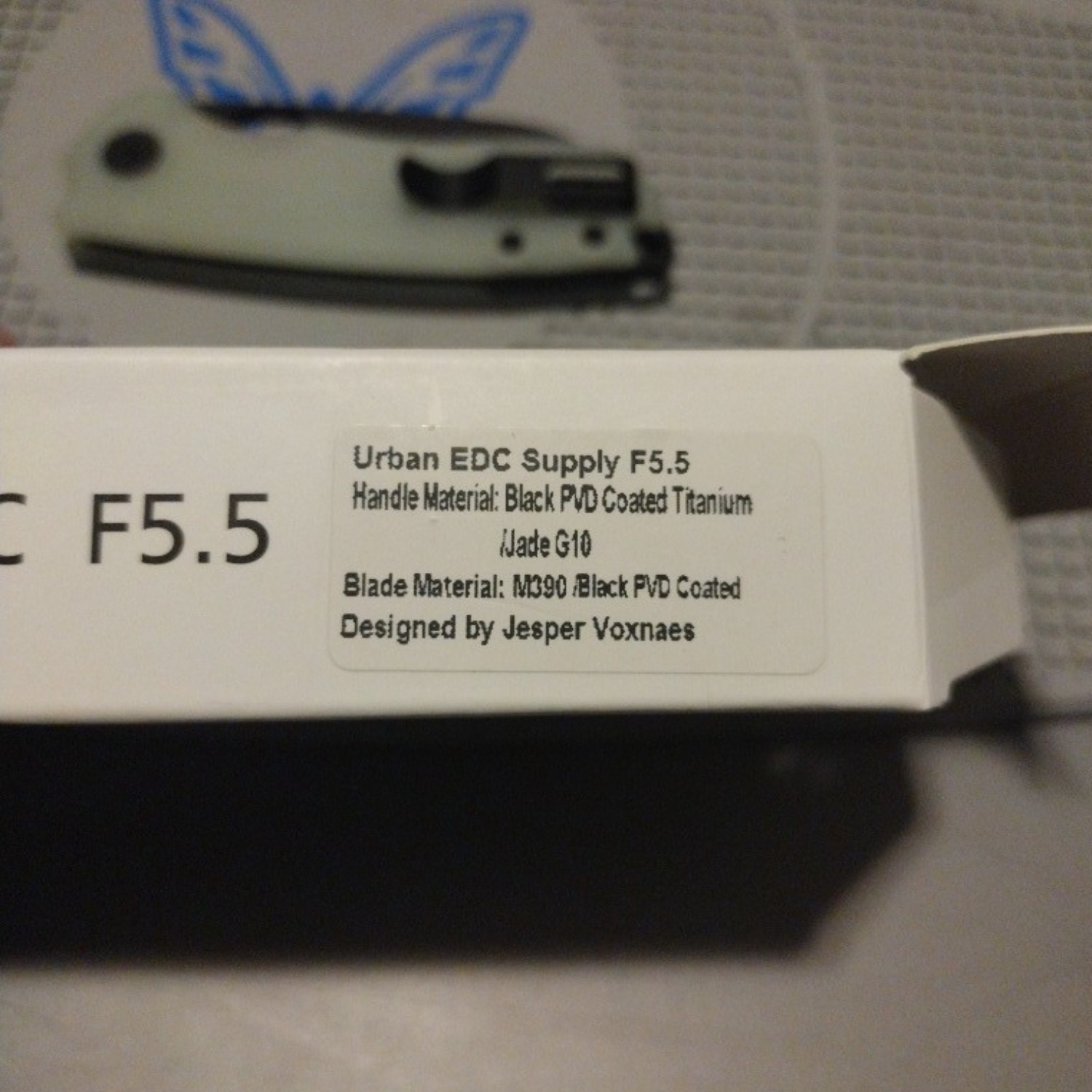 Bladebinge - Urban EDC F5.5 - Jade G10 Black blade