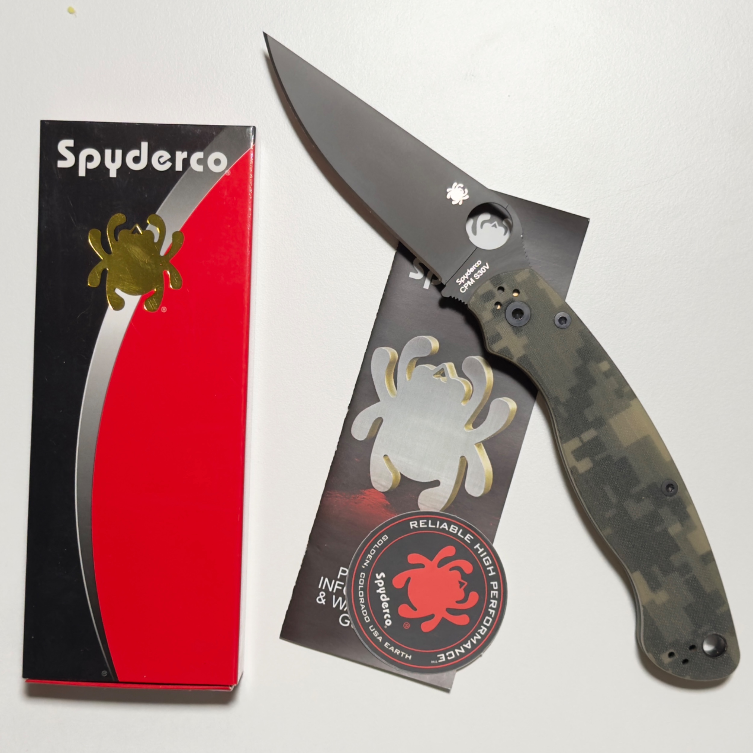 Bladebinge - Spyderco Military 2 s30v Black DLC