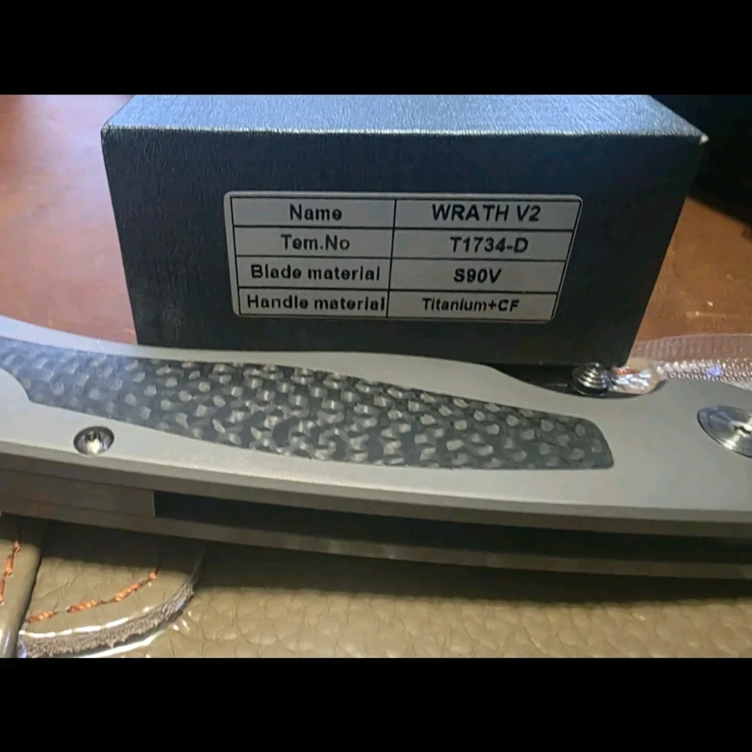 Bladebinge - Tuya Wrath V2 Folding Knife Tanto S90V DLC Steel Blade ...