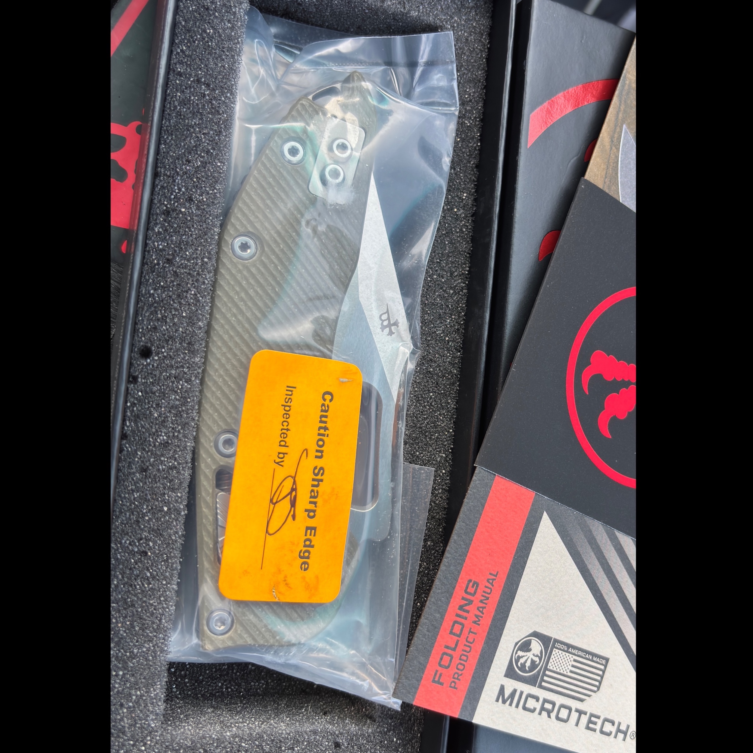 Bladebinge - Microtech Stitch Ram-Lock Green G10
