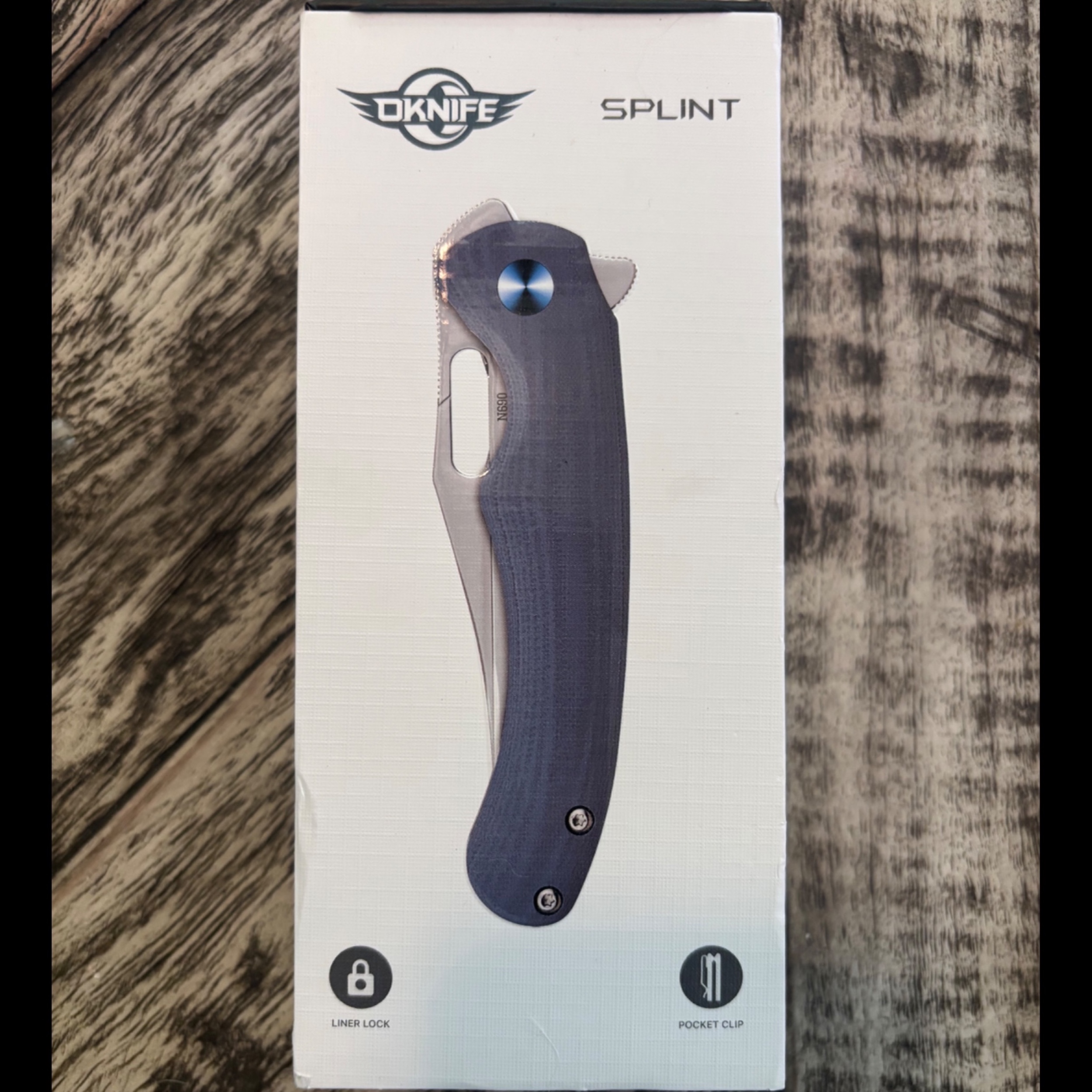 Bladebinge - Olight Oknife Splint Liner Lock Knife Gray G-10 (3 ...