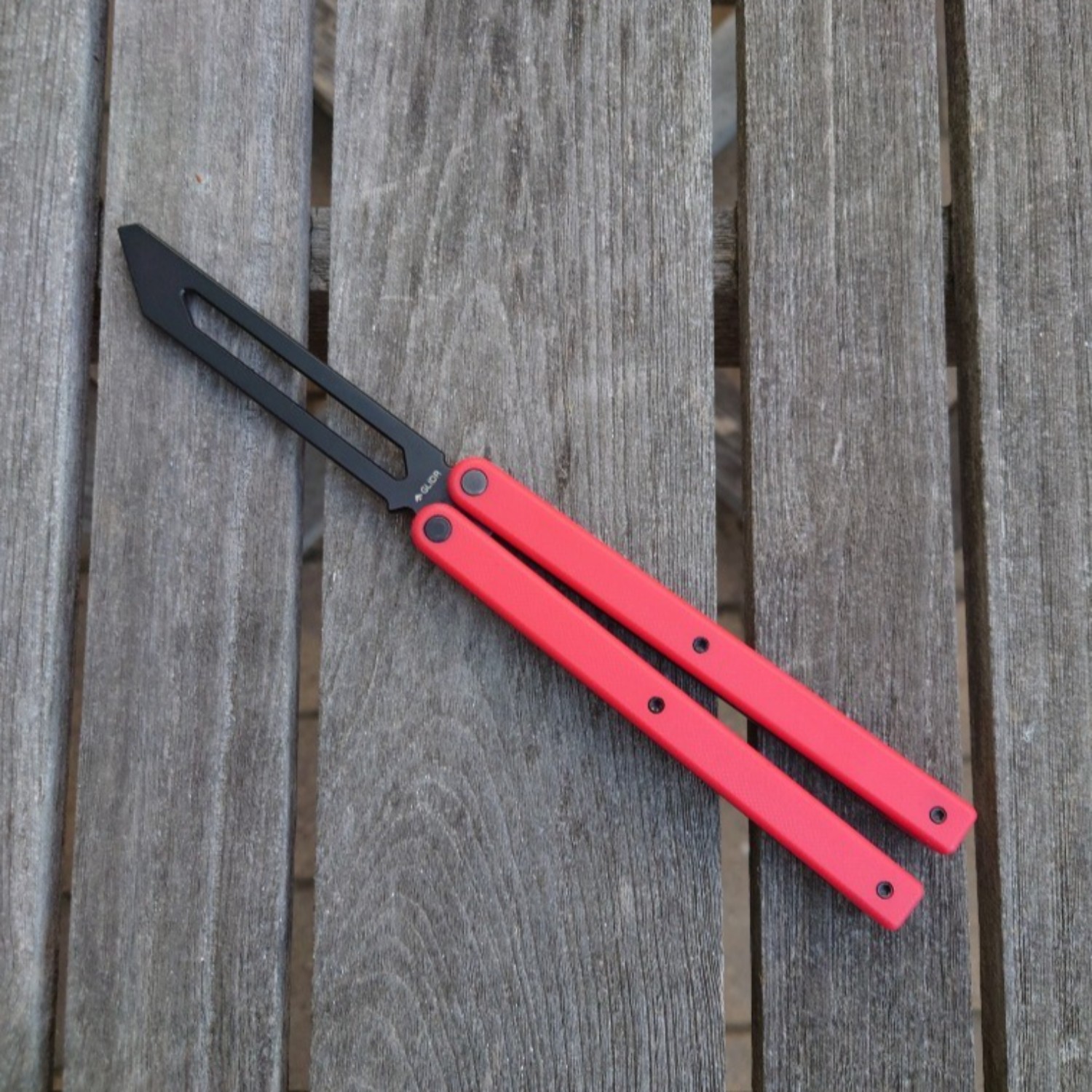 Bladebinge - Glidr Bermuda Balisong TRAINER Candy Red