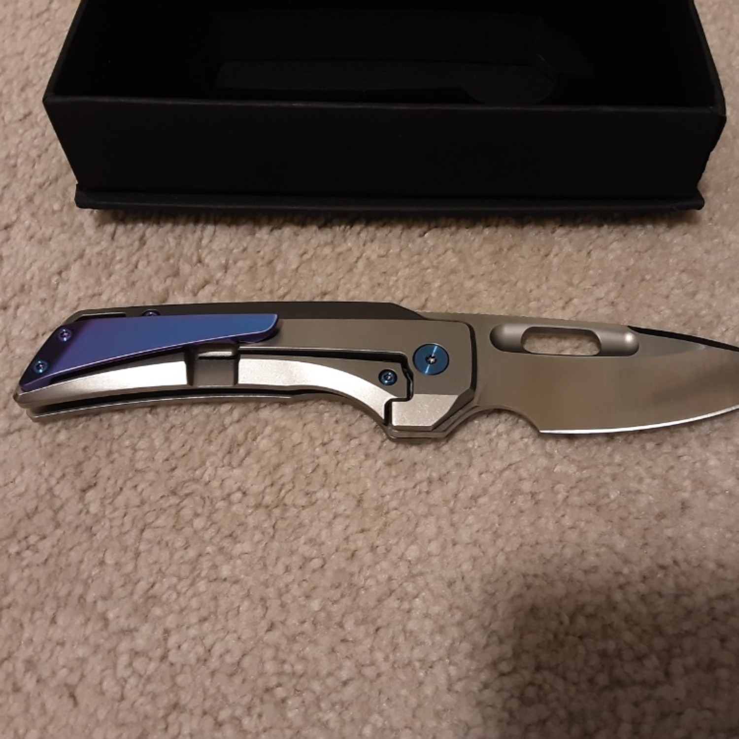 Knafsale Empedc Nymble Titanium Frame Lock Flipper 31 M390 1st Production 78 Stonewashed Ti