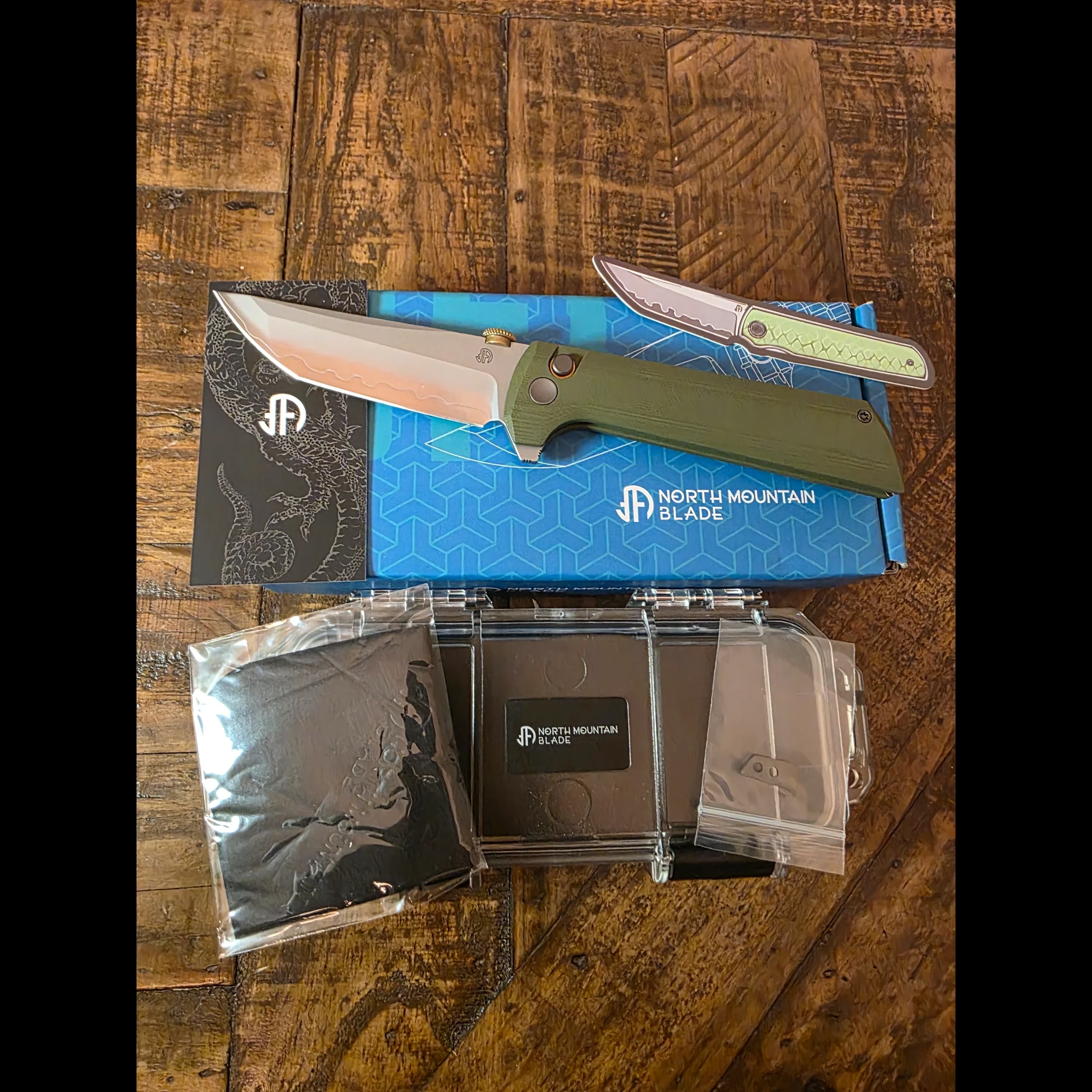 Bladebinge - North Mountain Blade Chop 2 Tanto Folding Knife – Green ...