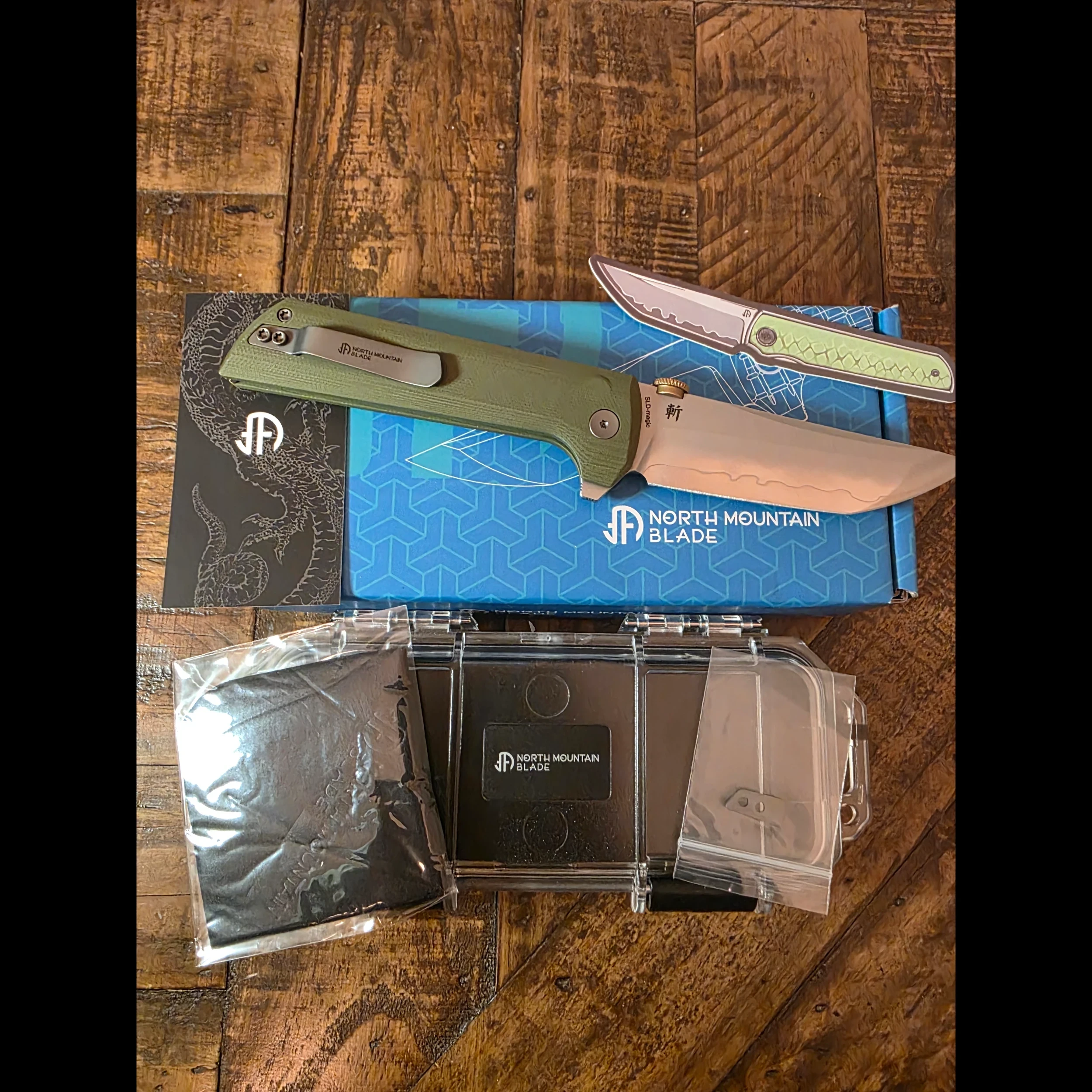 Bladebinge - North Mountain Blade Chop 2 Tanto Folding Knife – Green ...
