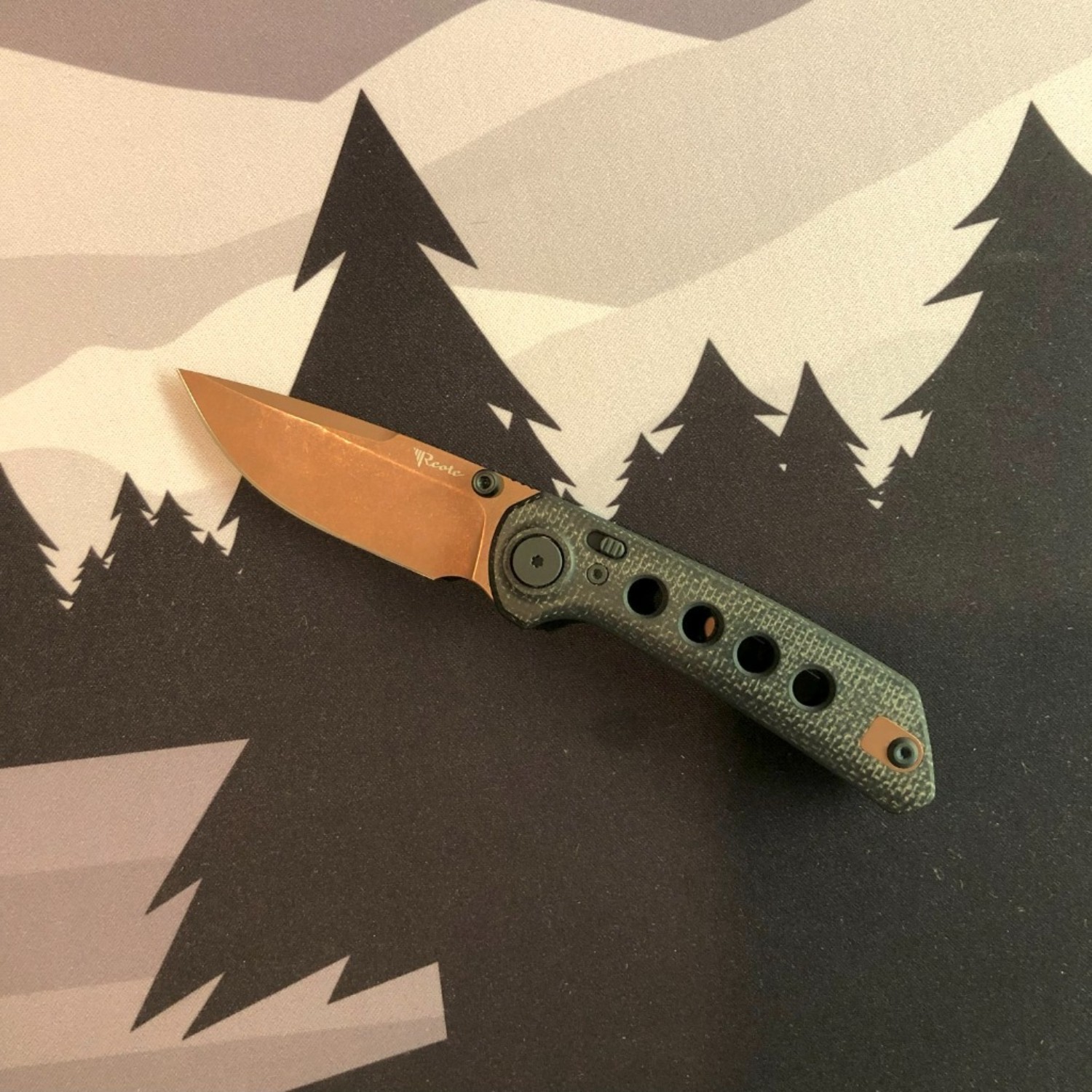 Bladebinge - Reate PL-XT Copper Nitro-V LIKE NEW Pivot Button Lock PL ...