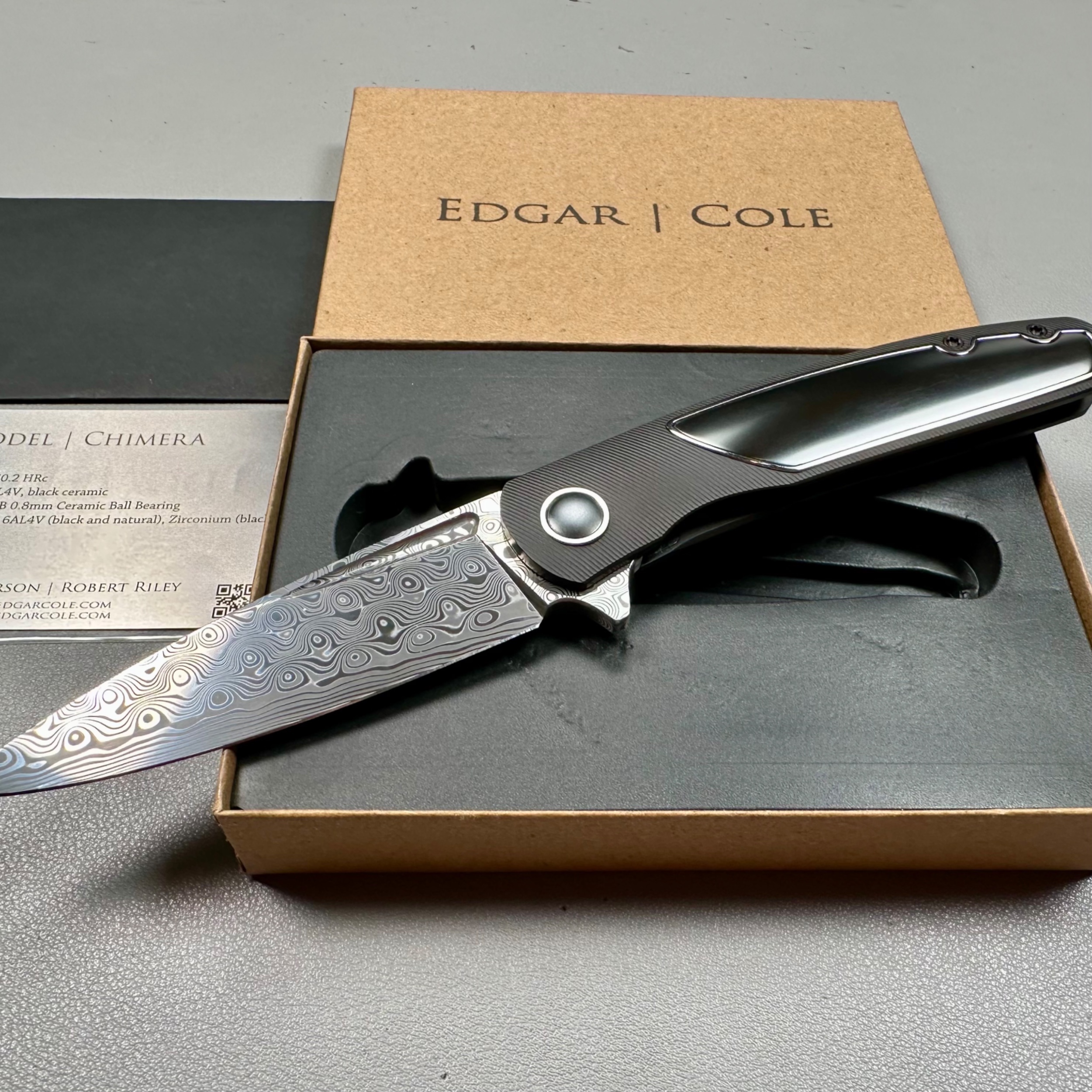 Bladebinge - Edgar & Cole full custom Chimera knife with a flipper ...