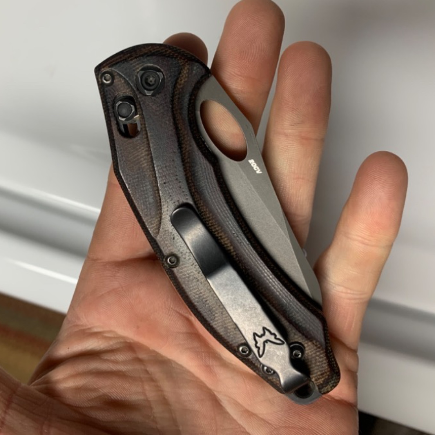 Bladebinge - Benchmade mini loco python micarta limited edition