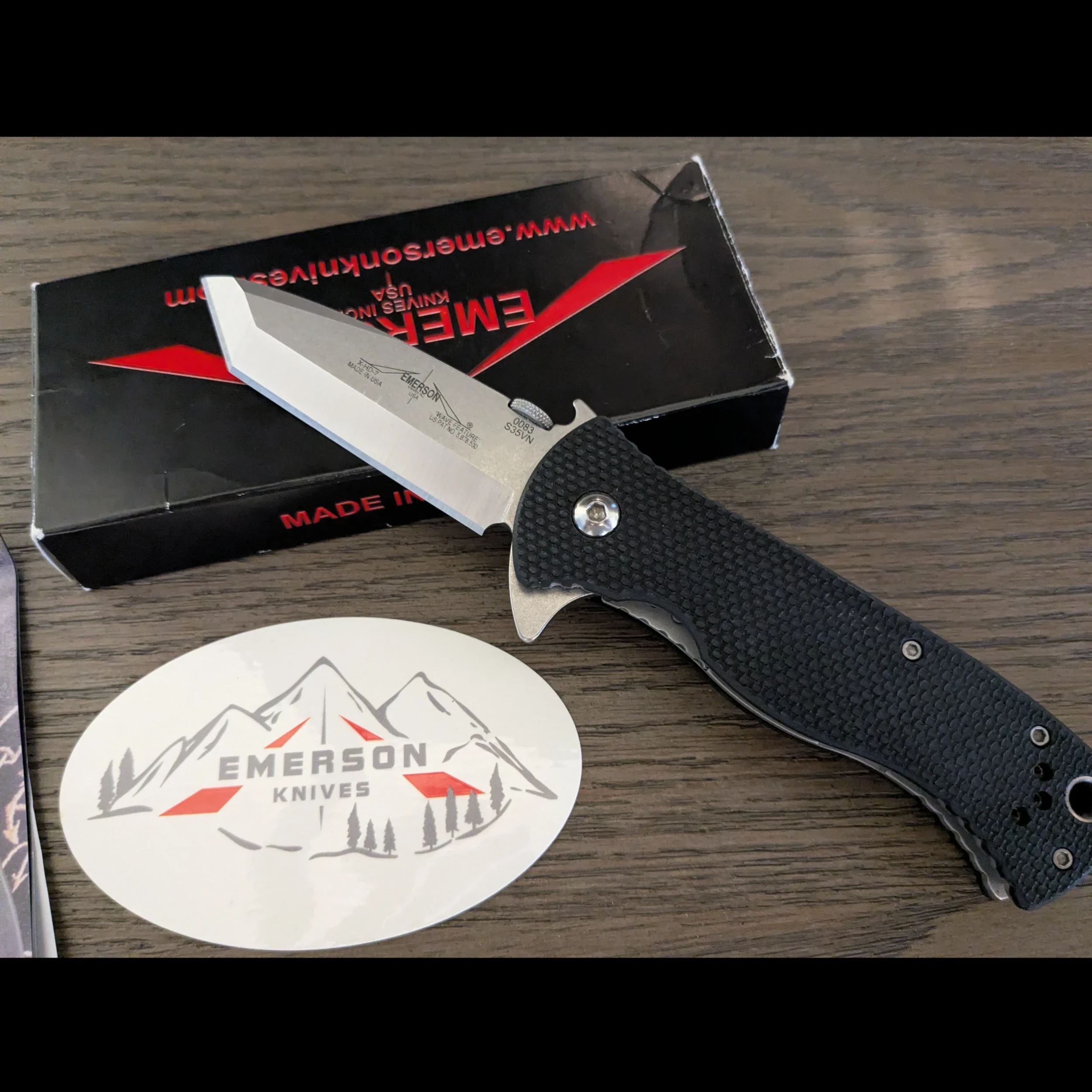 Bladebinge - Emerson XHD 7 Flipper, first version S35vn, on bearings ...