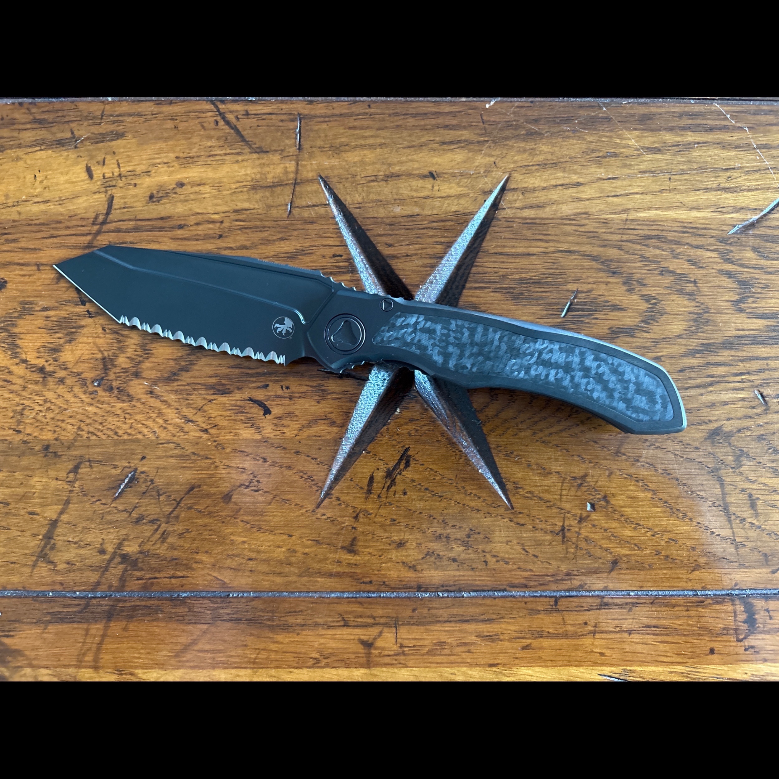 Bladebinge - Microtech Anax Tanto Full Serrated DLC