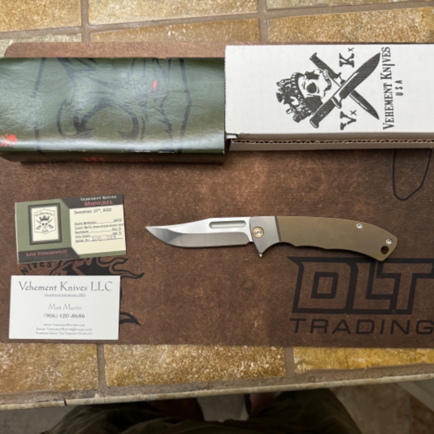 Bladebinge - Vehement Mongrel S45VN - Bronze Anodized Titanium ...