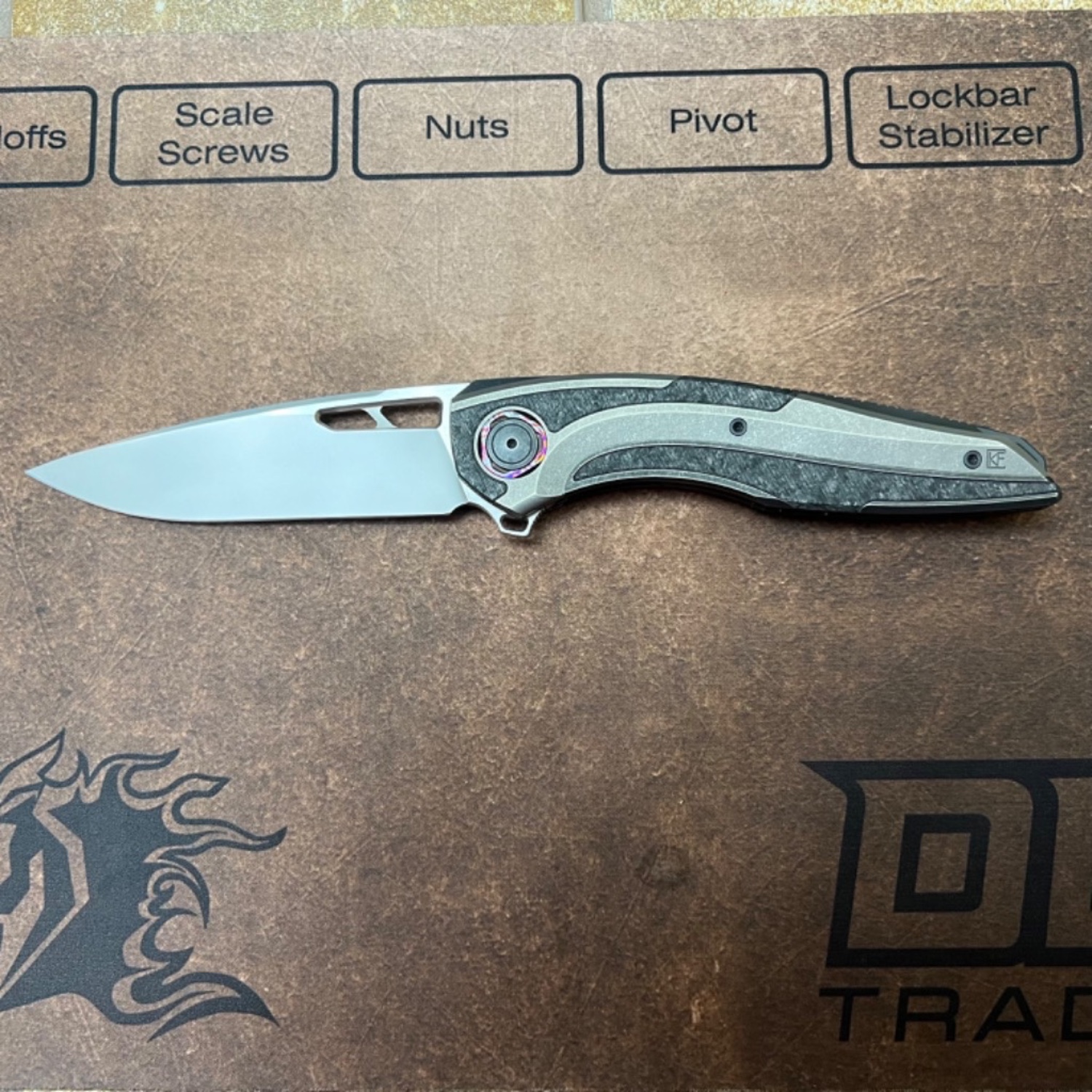 Bladebinge - Custom Knife Factory Sukhoi-4 Titanium & Milled Carbon ...